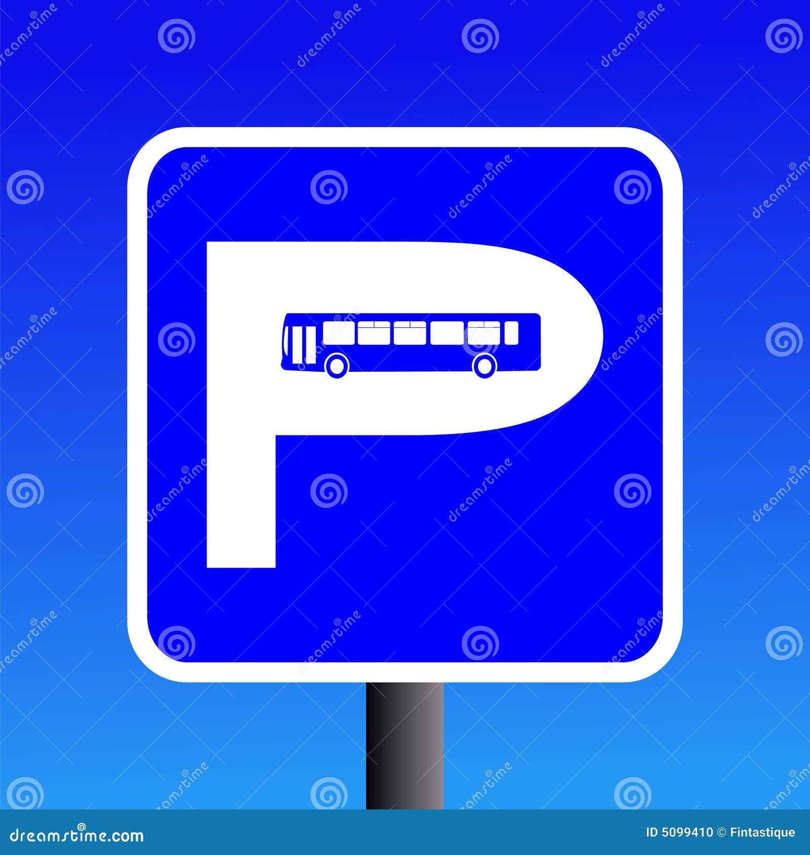 Bus parking sign stock vector. Illustration of indication - 5099410
