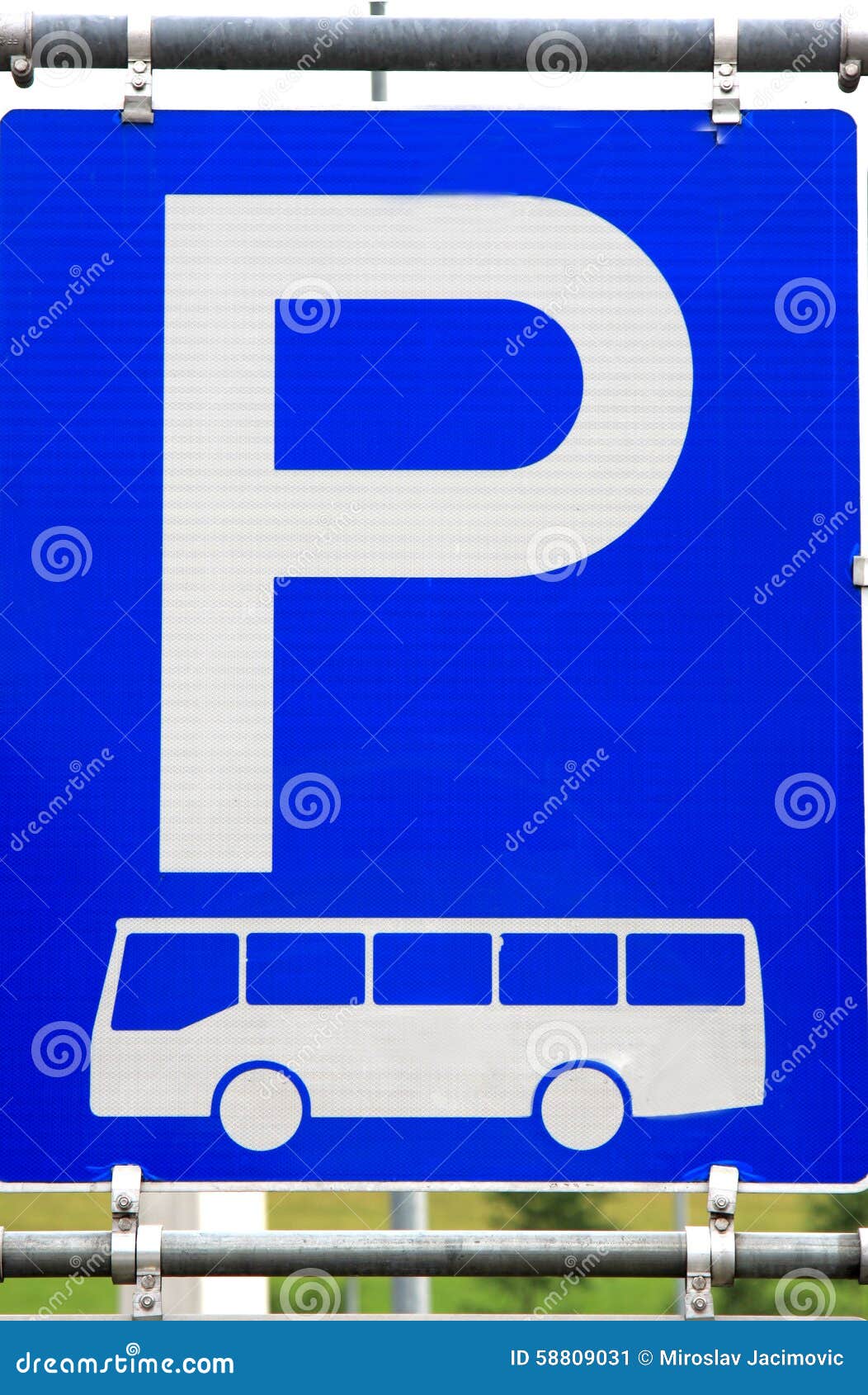 Bus parking sign stock image. Image of highway, public - 58809031