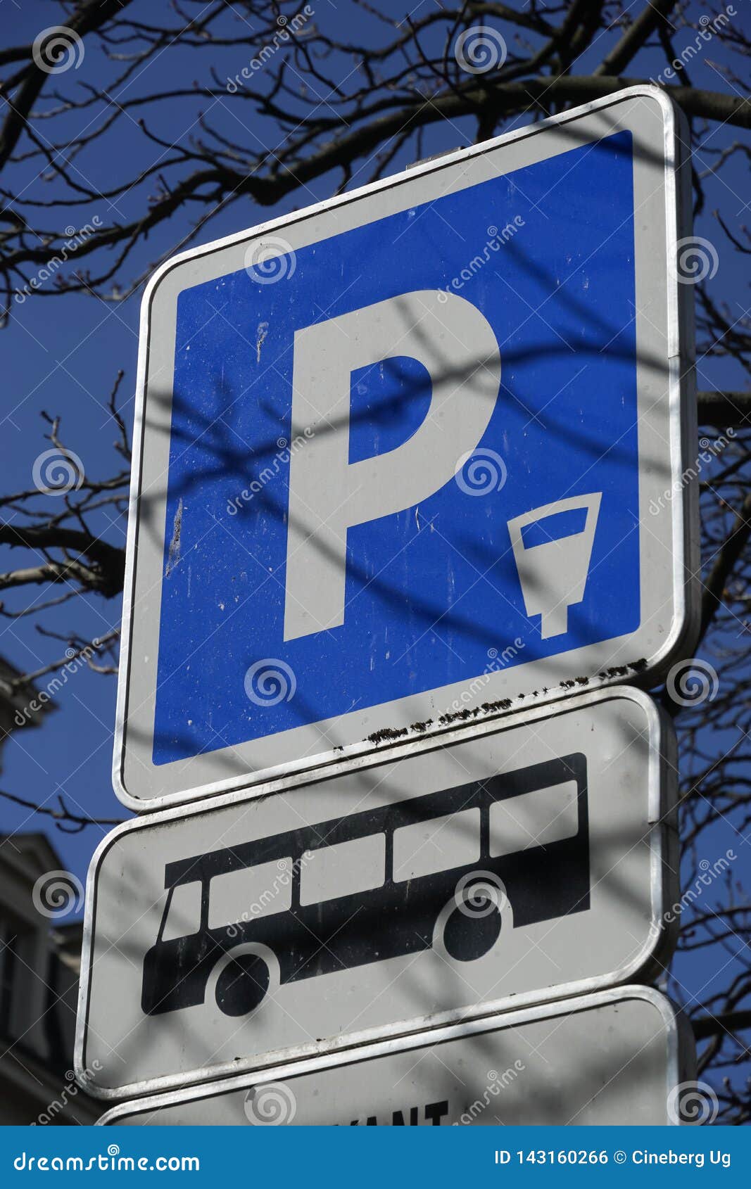 Bus parking sign stock photo. Image of icon, transport - 143160266