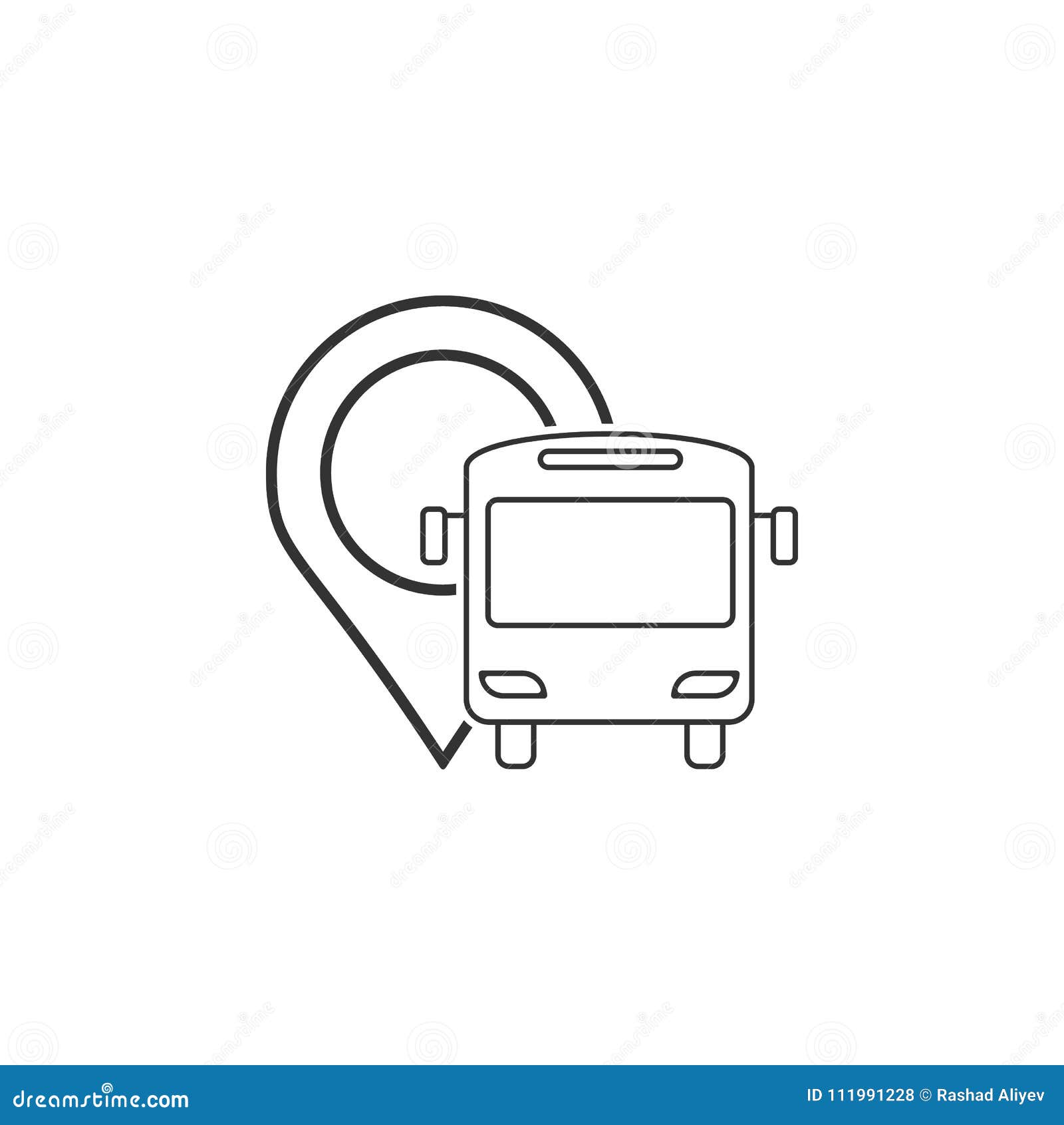 Bus and Pin Icon. Element of Navigator Signs for Mobile Concept and Web ...