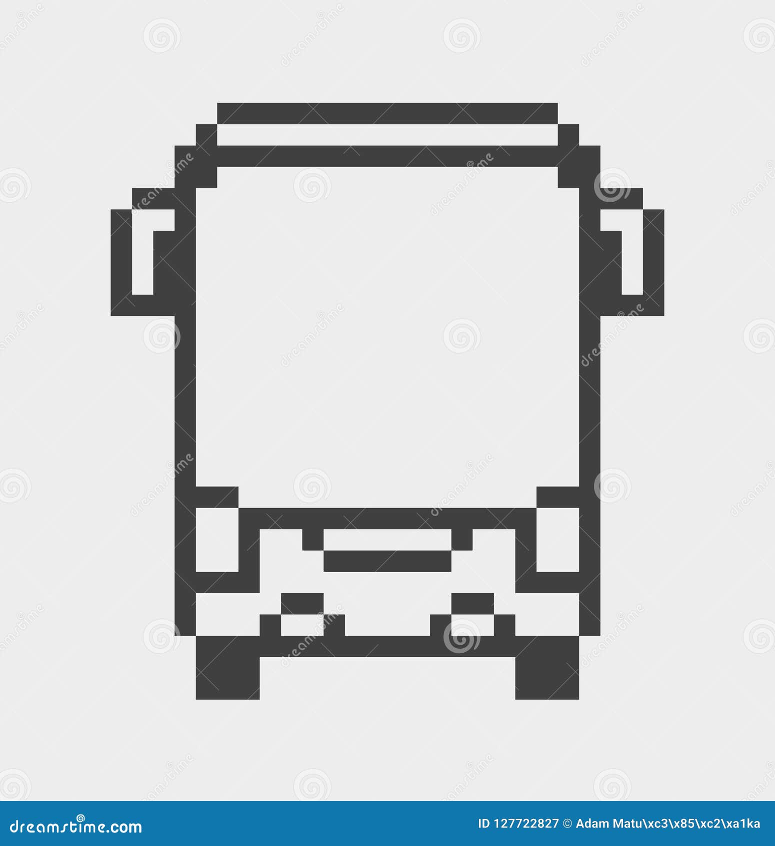 Bus pixel Icon stock vector. Illustration of isolated - 127722827