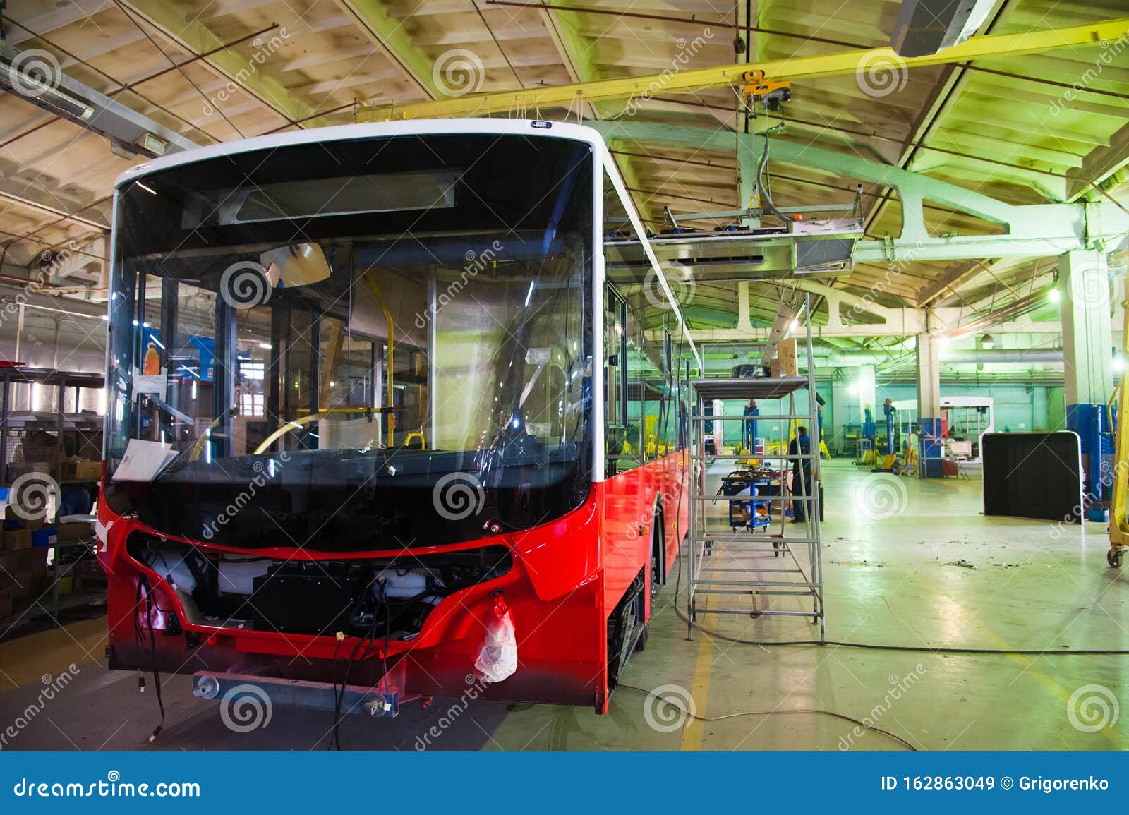 Bus production manufacture stock image. Image of transport - 162863049