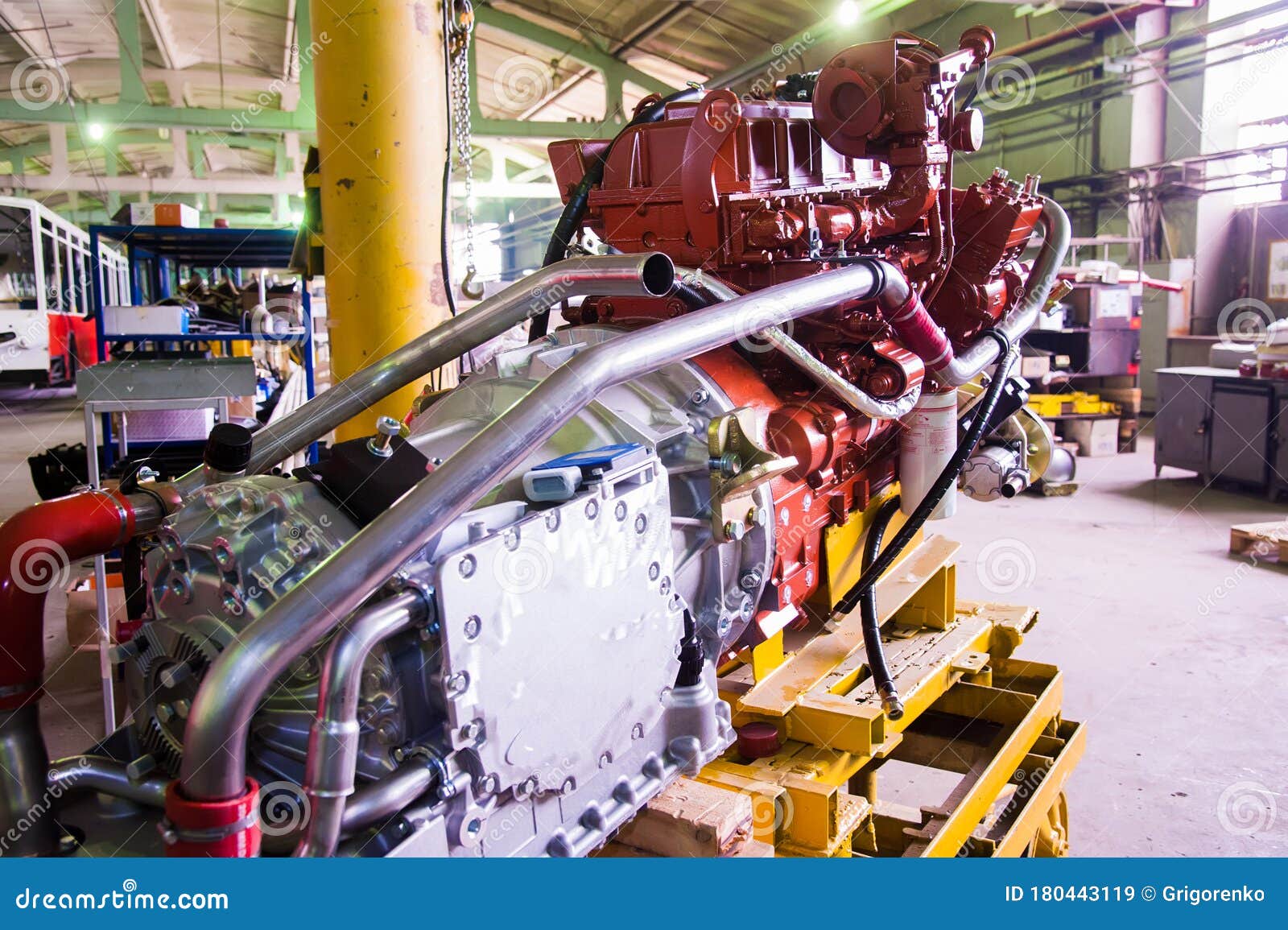 Bus production manufacture stock image. Image of modern - 180443119