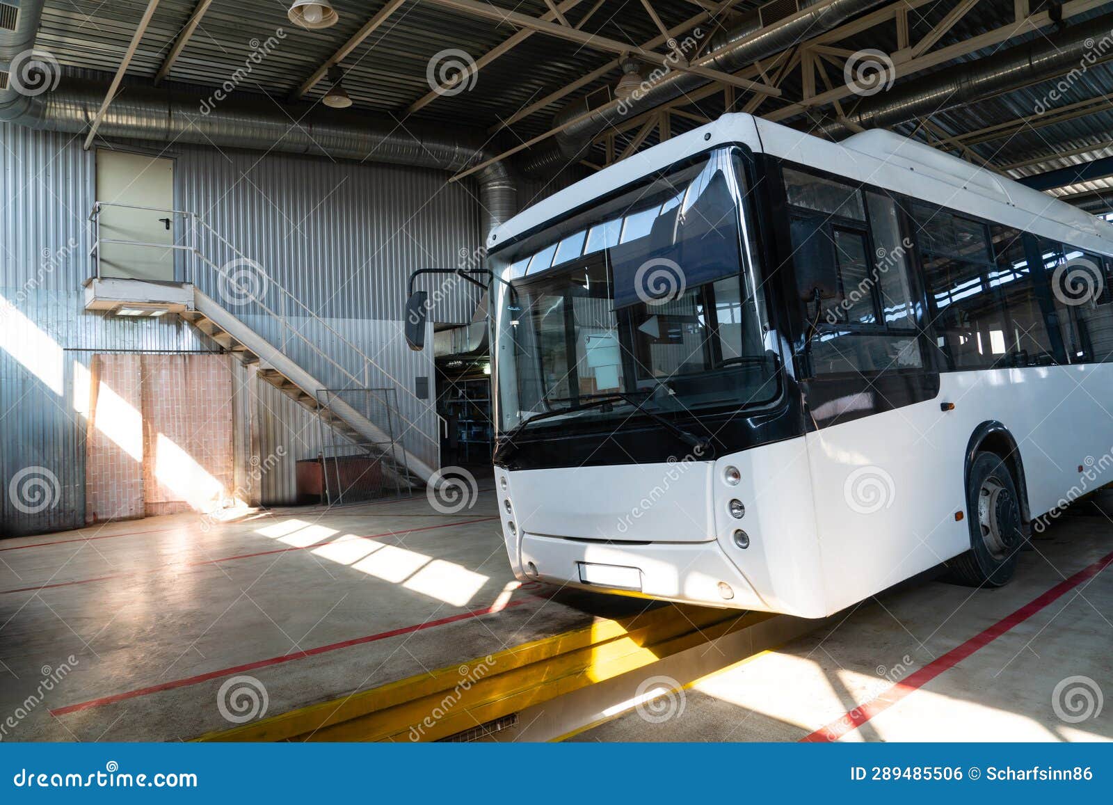 Bus repair in car service stock photo. Image of station - 289485506