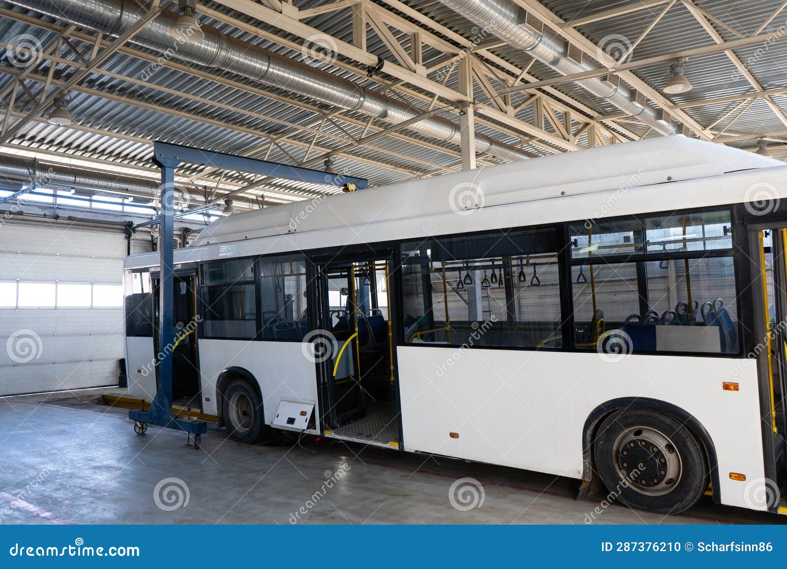 Bus repair in service. stock photo. Image of indoor - 287376210