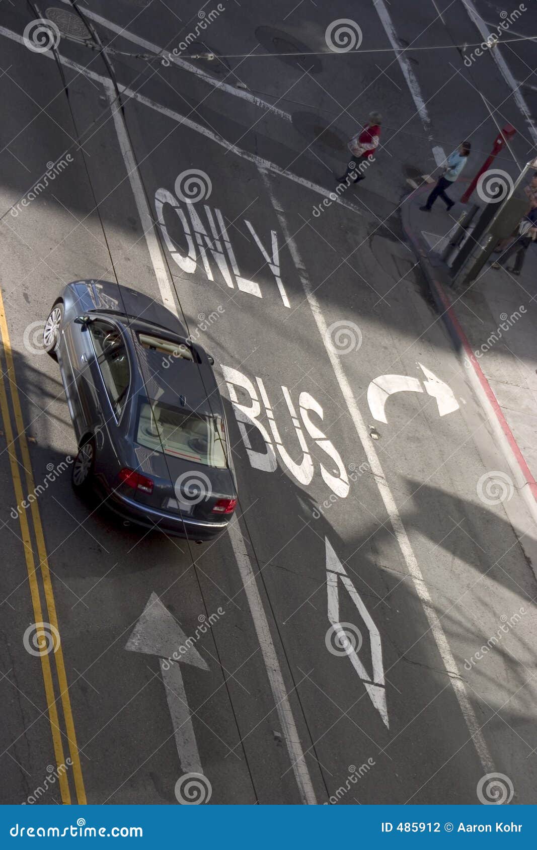 Bus only Road Markings stock photo. Image of transportation - 485912