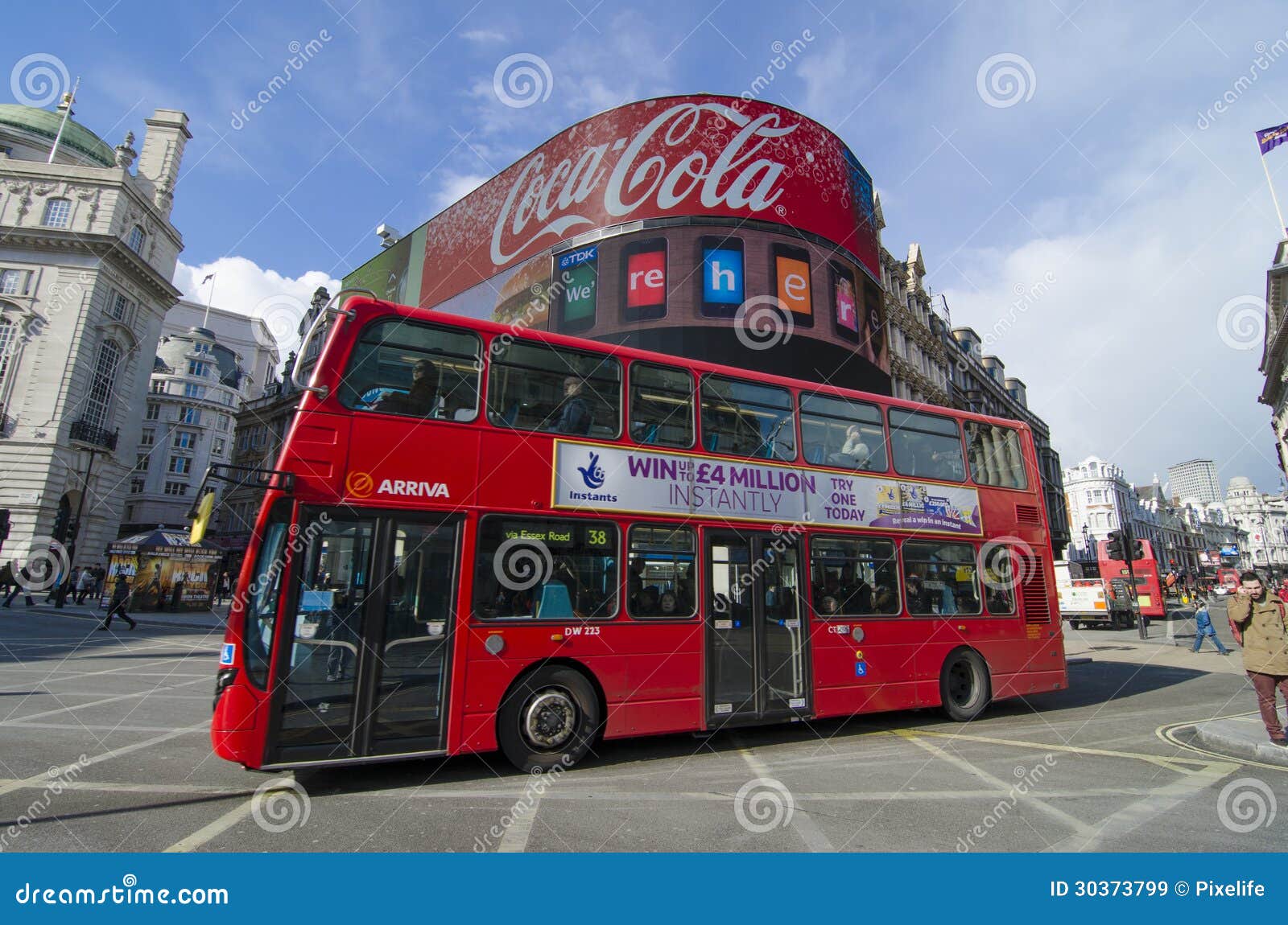 Bus Rosso Piccadilly Sul Circo Immagine Stock Editoriale - Immagine di ...