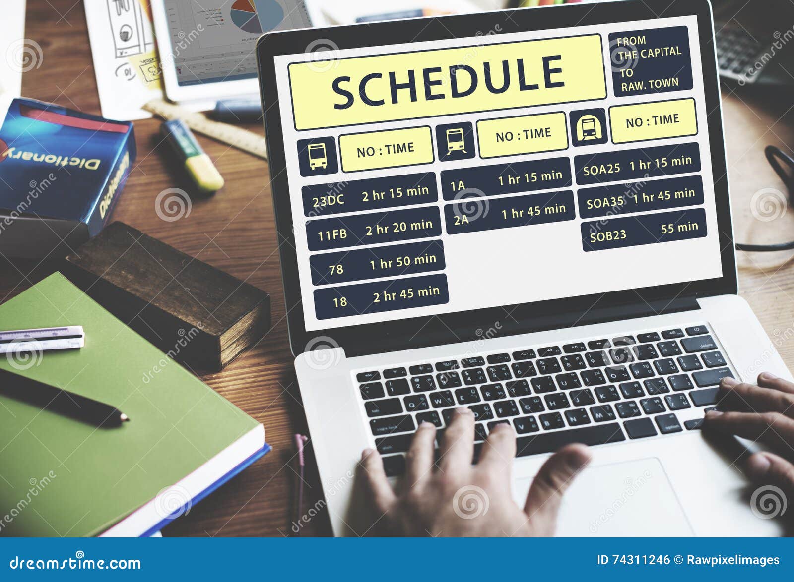 Bus Route Express Terminal Schedule Concept Stock Photo - Image of ...