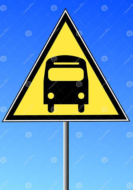 Bus route sign stock vector. Illustration of motor, front - 6016857