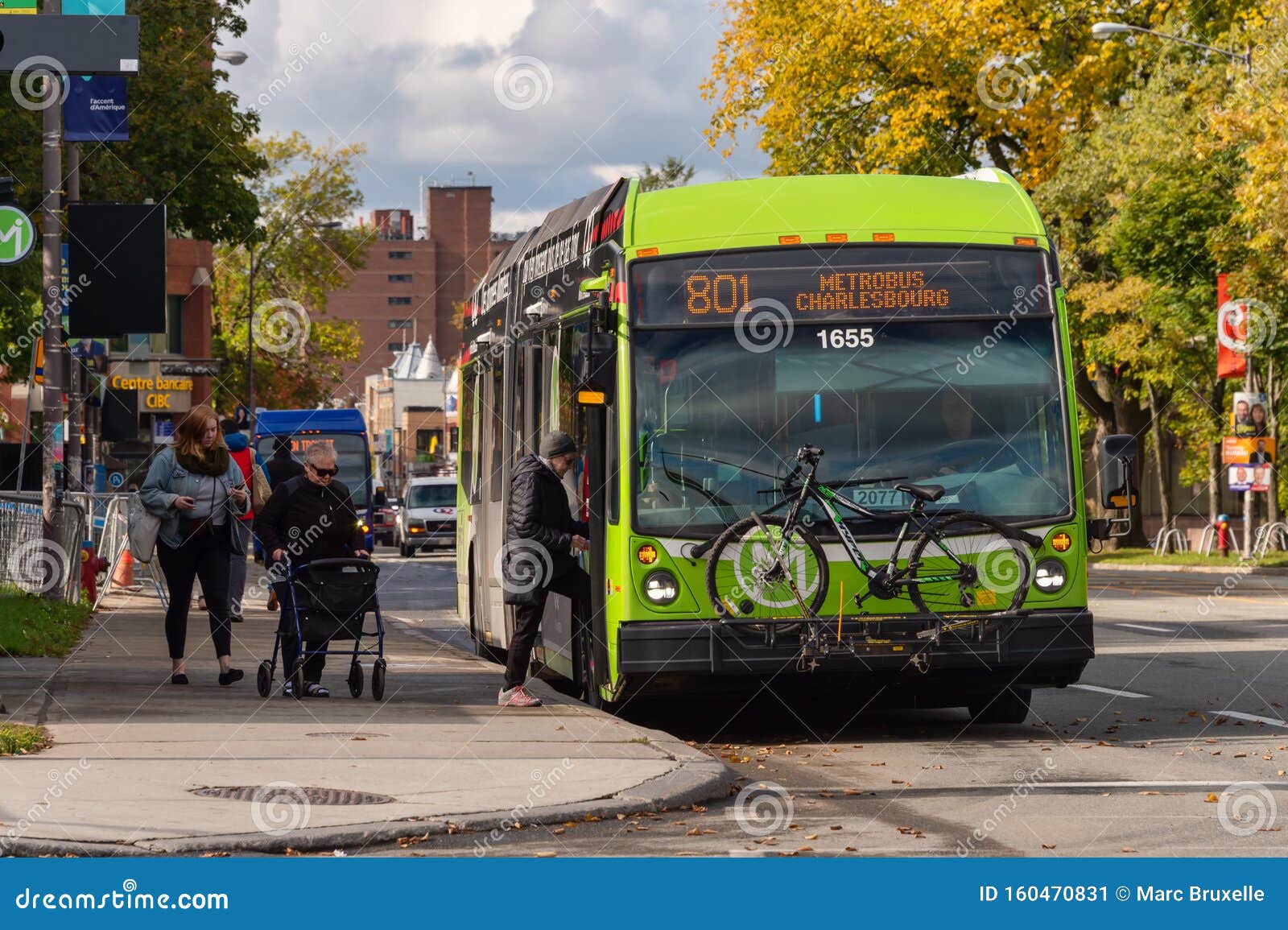 Bus RTC en Quebec foto editorial. Imagen de reno, embarcadero - 160470831