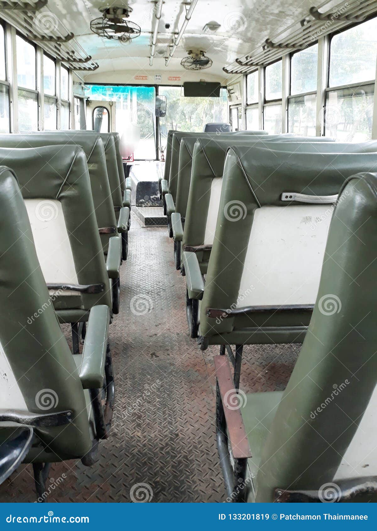Bus seats stock image. Image of covered, green, seats - 133201819