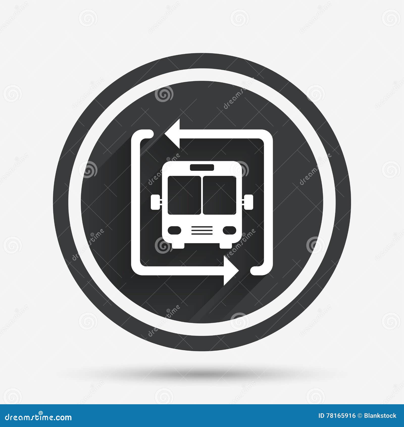 Bus Shuttle Icon. Public Transport Stop Symbol Stock Vector ...