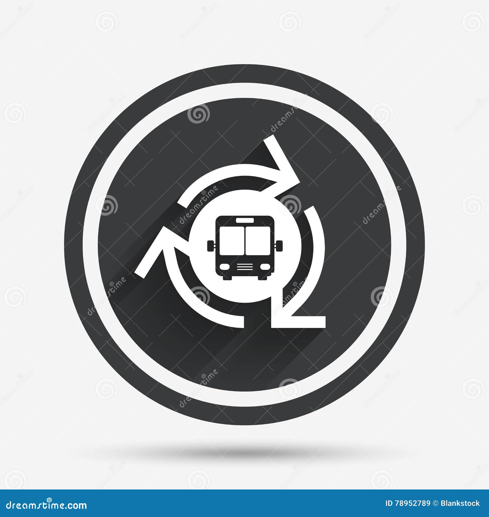 Bus Shuttle Icon. Public Transport Stop Symbol Stock Vector ...