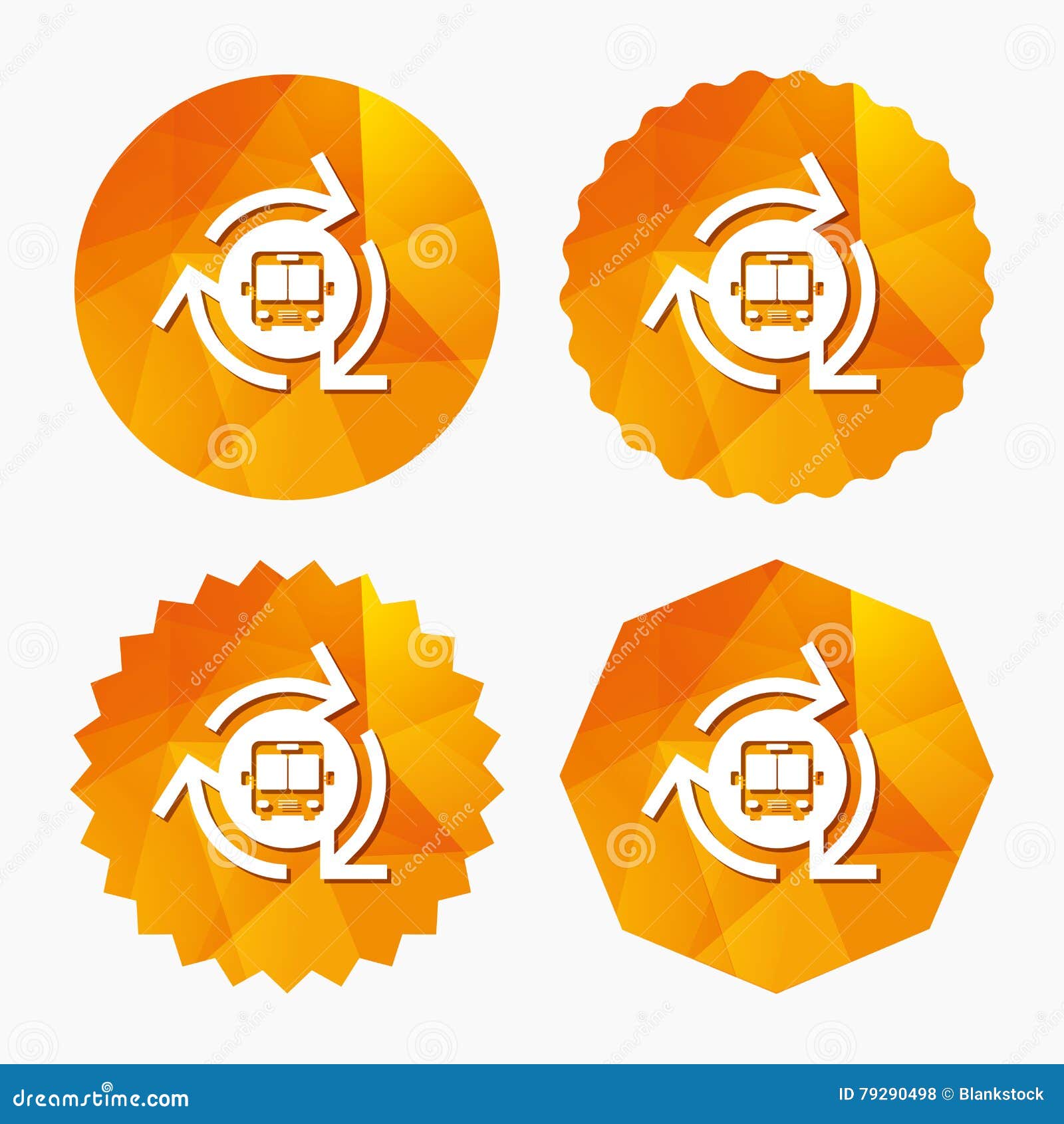 Bus Shuttle Icon. Public Transport Stop Symbol Stock Vector ...