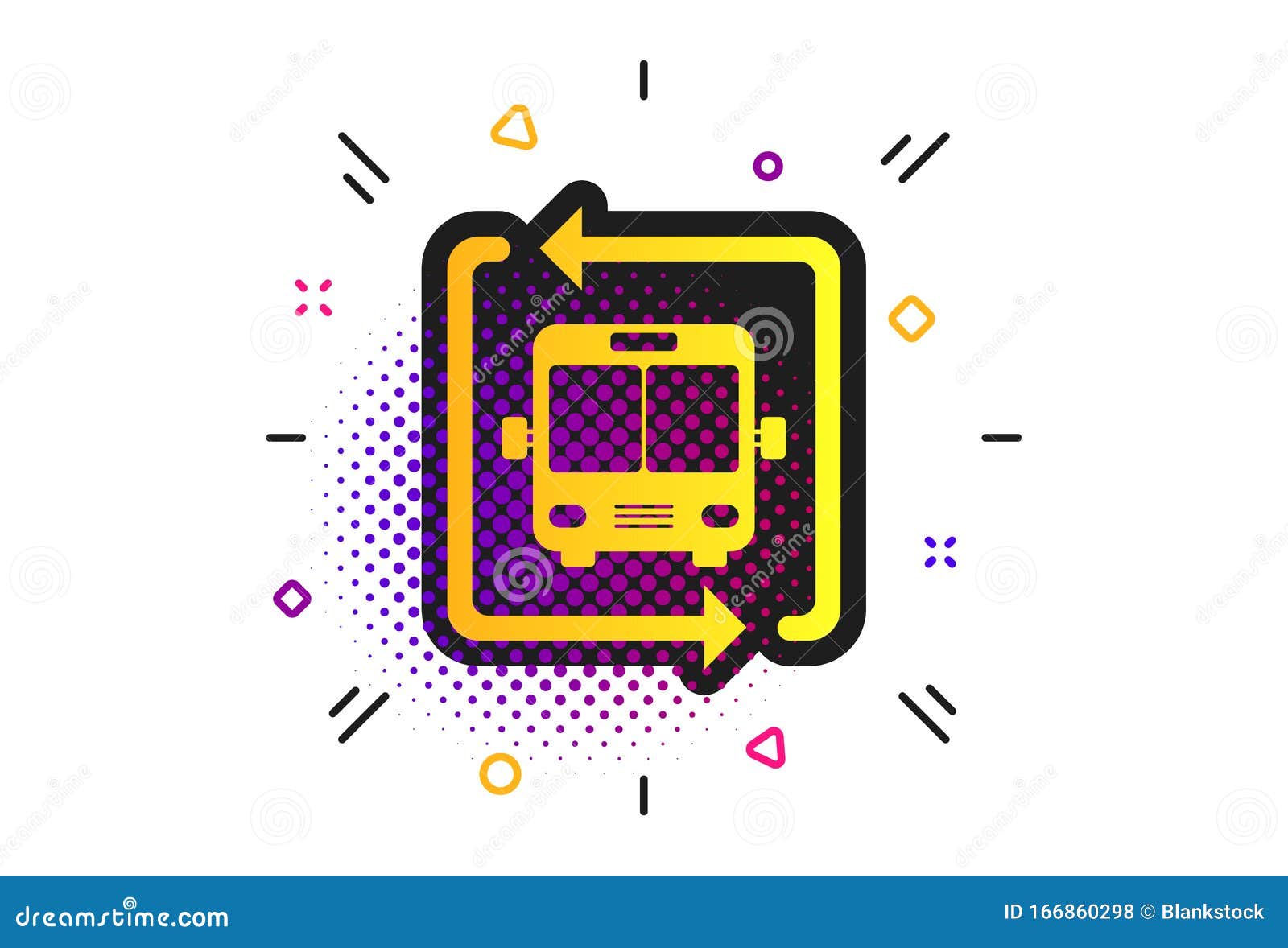 Bus Shuttle Icon. Public Transport Stop Symbol. Vector Stock Vector ...