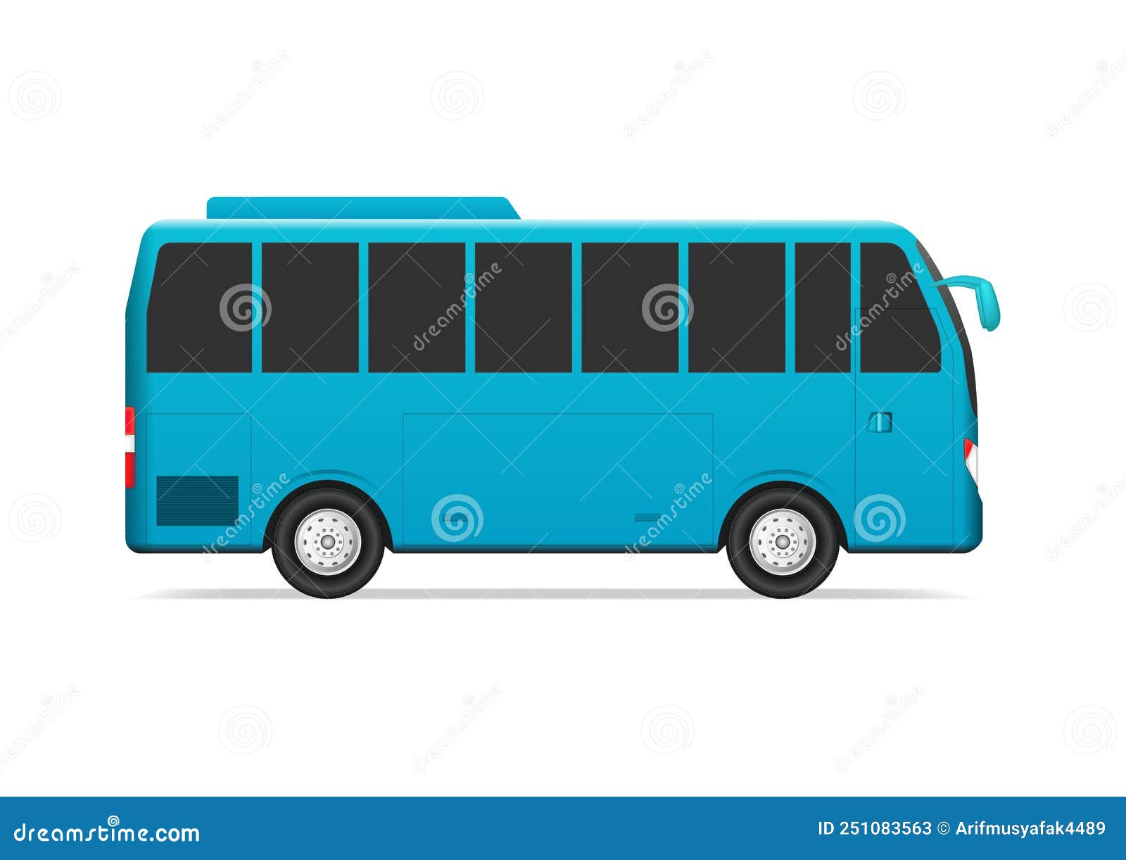 Bus side view stock vector. Illustration of profile - 251083563
