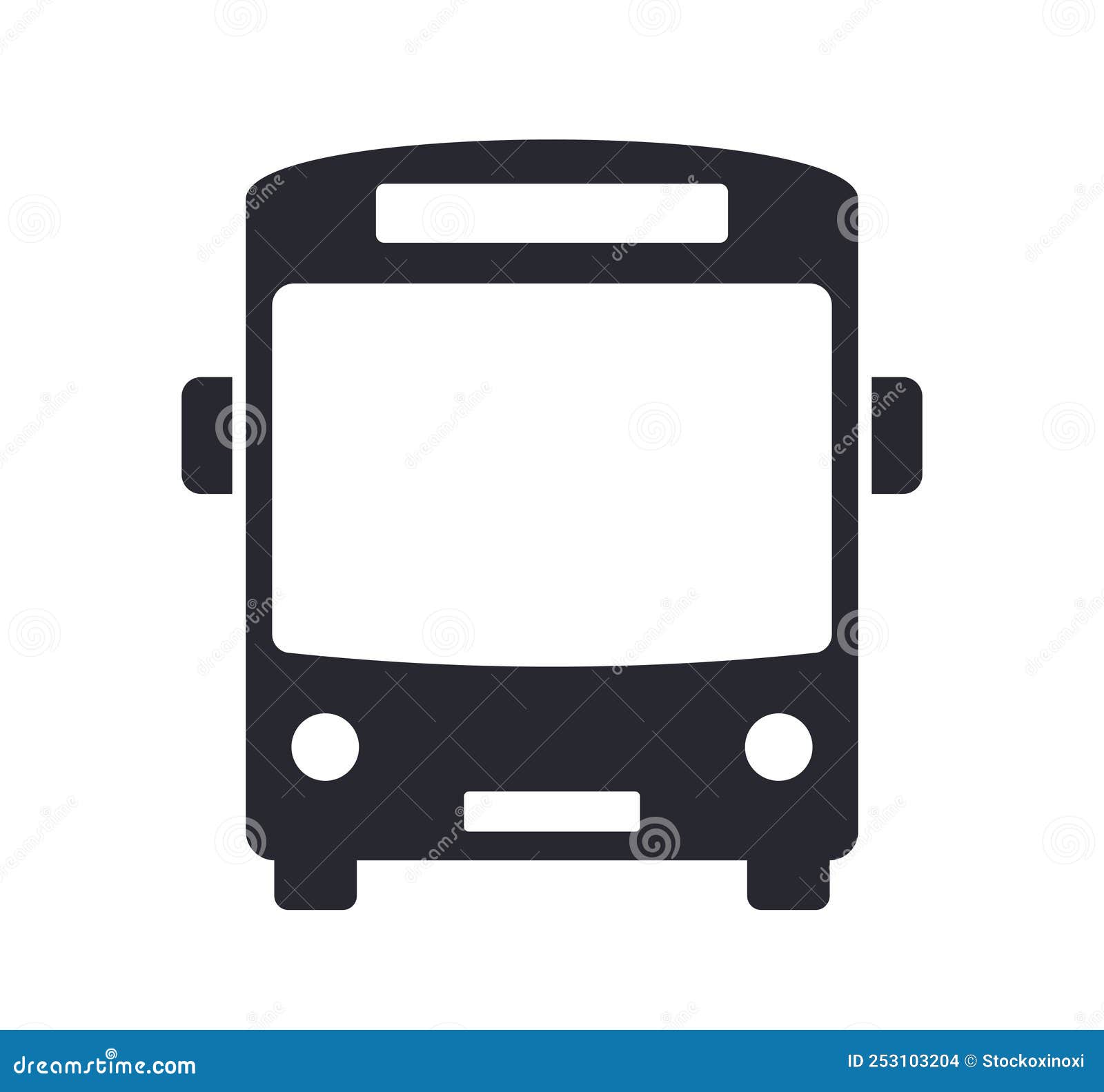 Bus Sign Bus Station Symbol Vector Icon Stock Vector - Illustration of ...