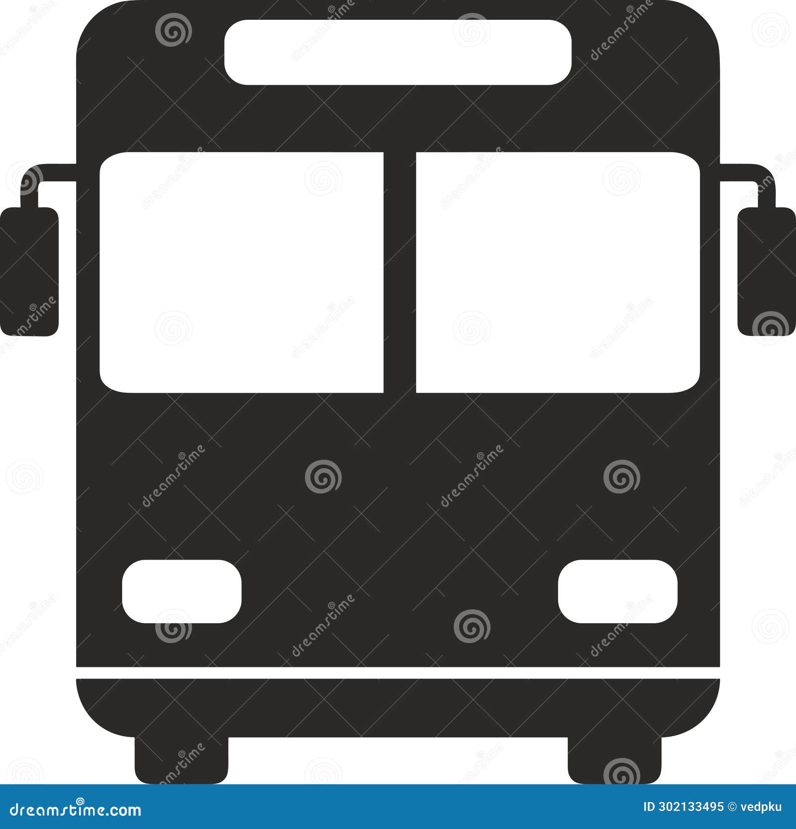 Bus Sign Truck Sign Silhouette School Bus Icon in Vector Stock Vector ...