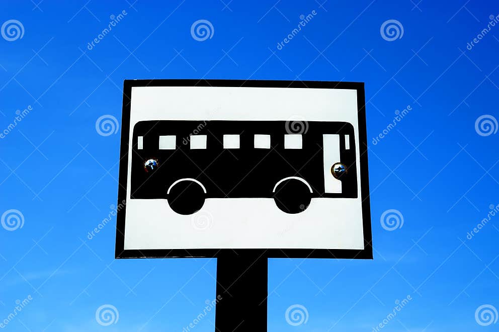 Bus Signpost stock photo. Image of blue, sign, transport - 5330090