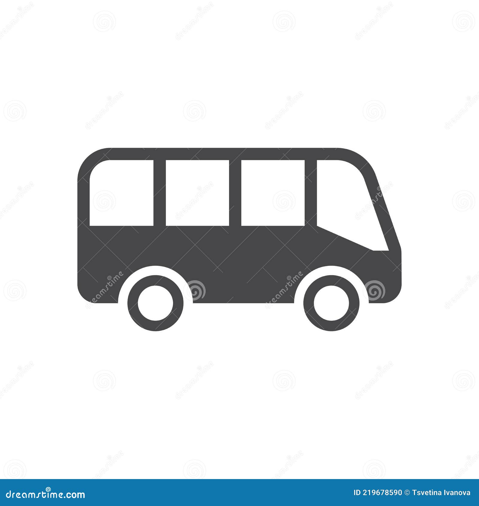 Bus Simple Black Vector Icon. Glyph Autobus Symbol Stock Vector ...