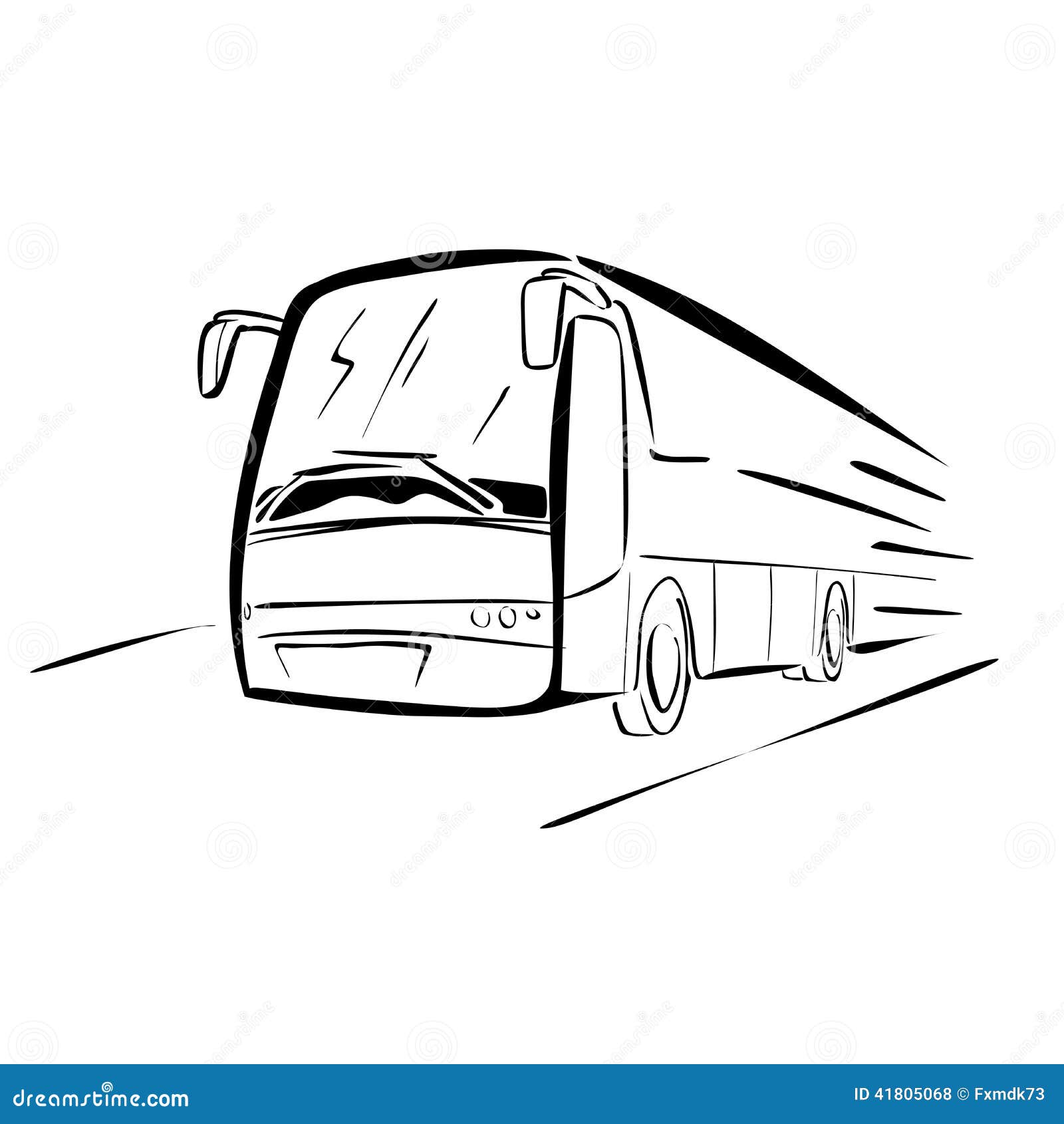 Bus sketch stock vector. Illustration of trasportation - 41805068