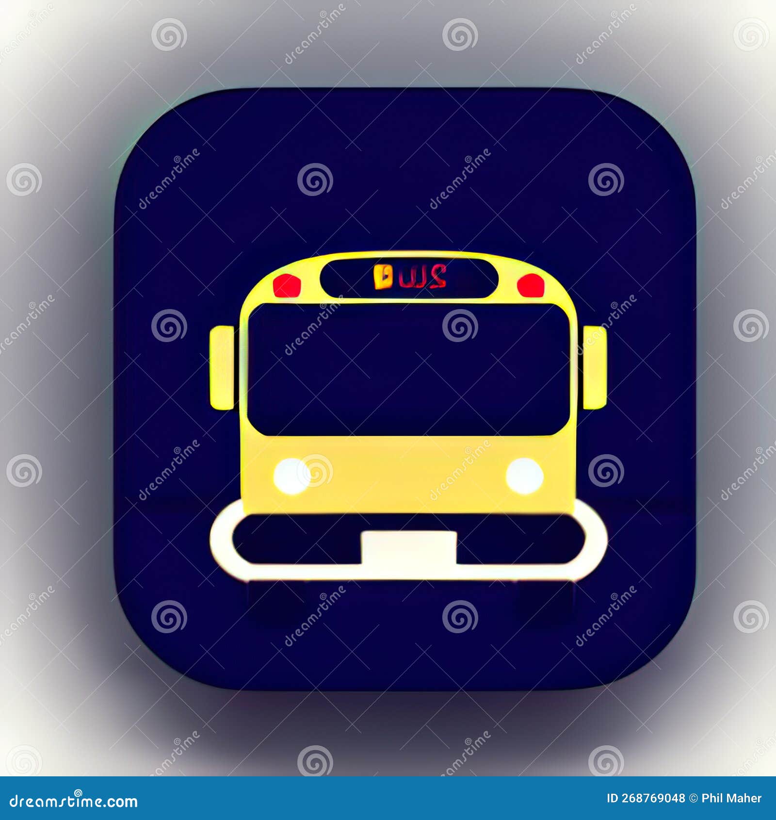 Bus Software App Icon. Generative AI. Stock Illustration - Illustration ...
