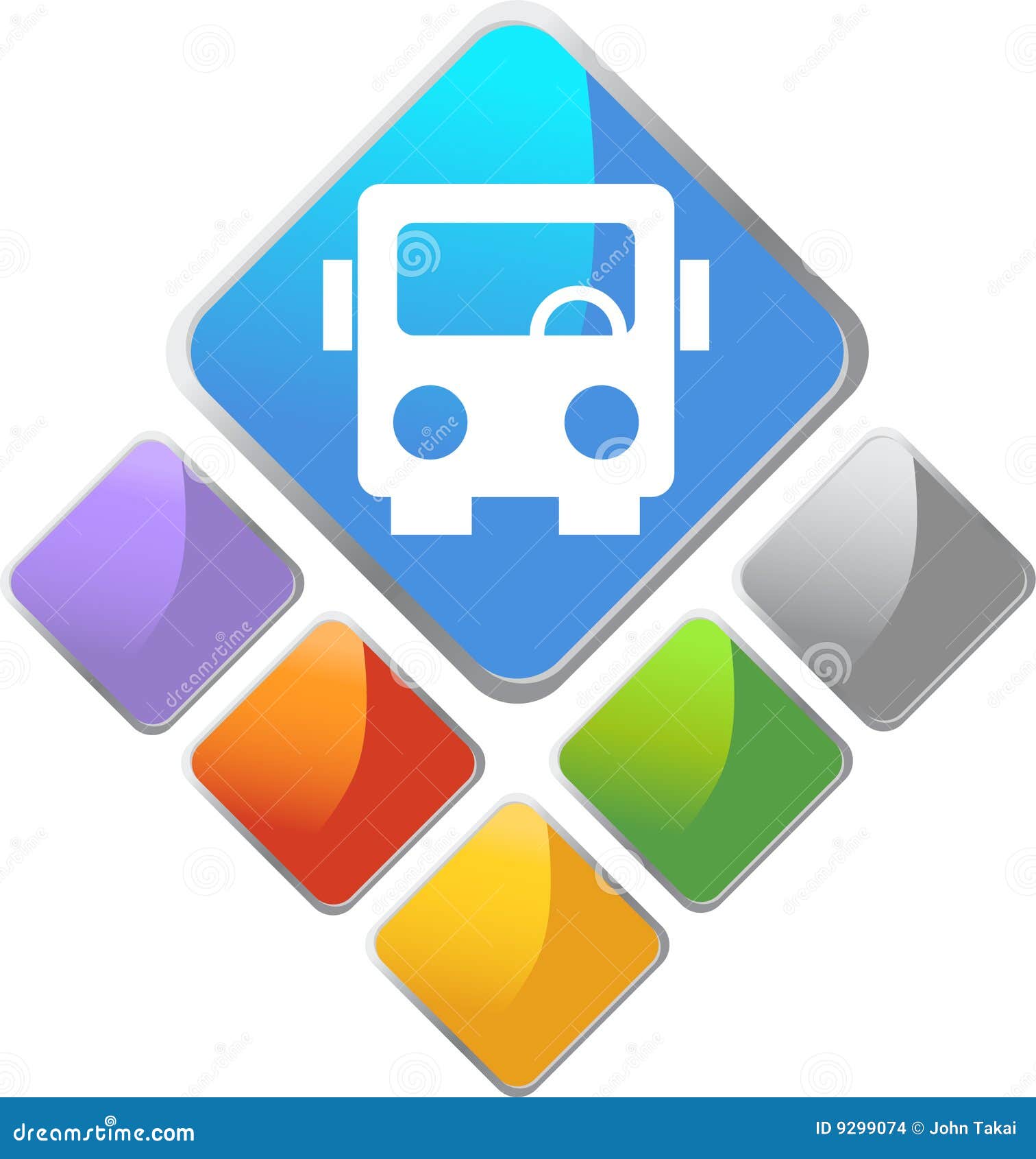 Square Icon Progress, Level Indicators With 9 Steps, Phases. Minimum ...