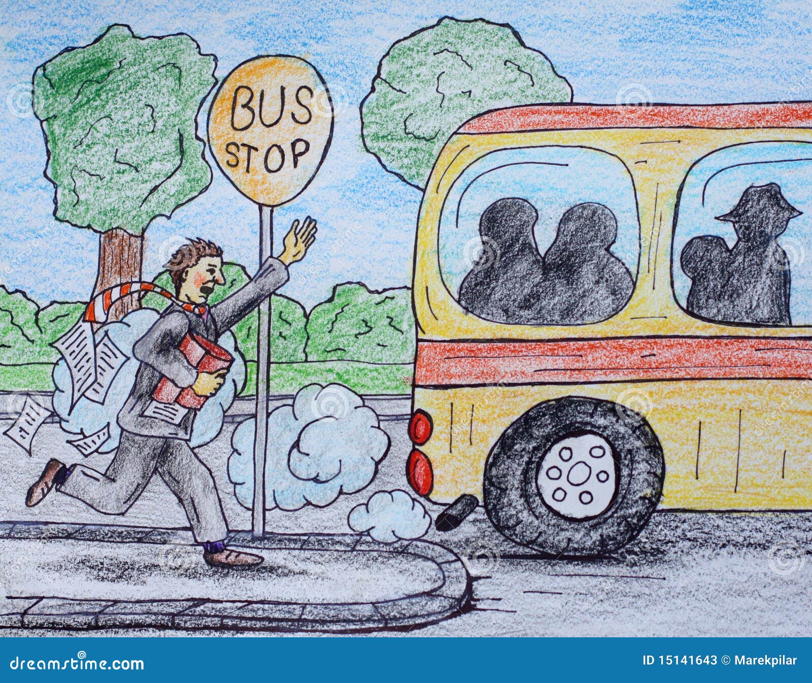 Bus station stock illustration. Illustration of shadow - 15141643