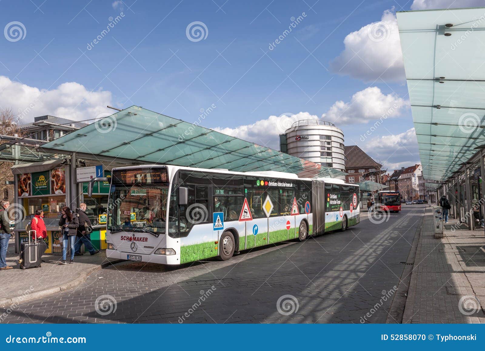 Bus station in Bremen editorial image. Image of germany - 52858070