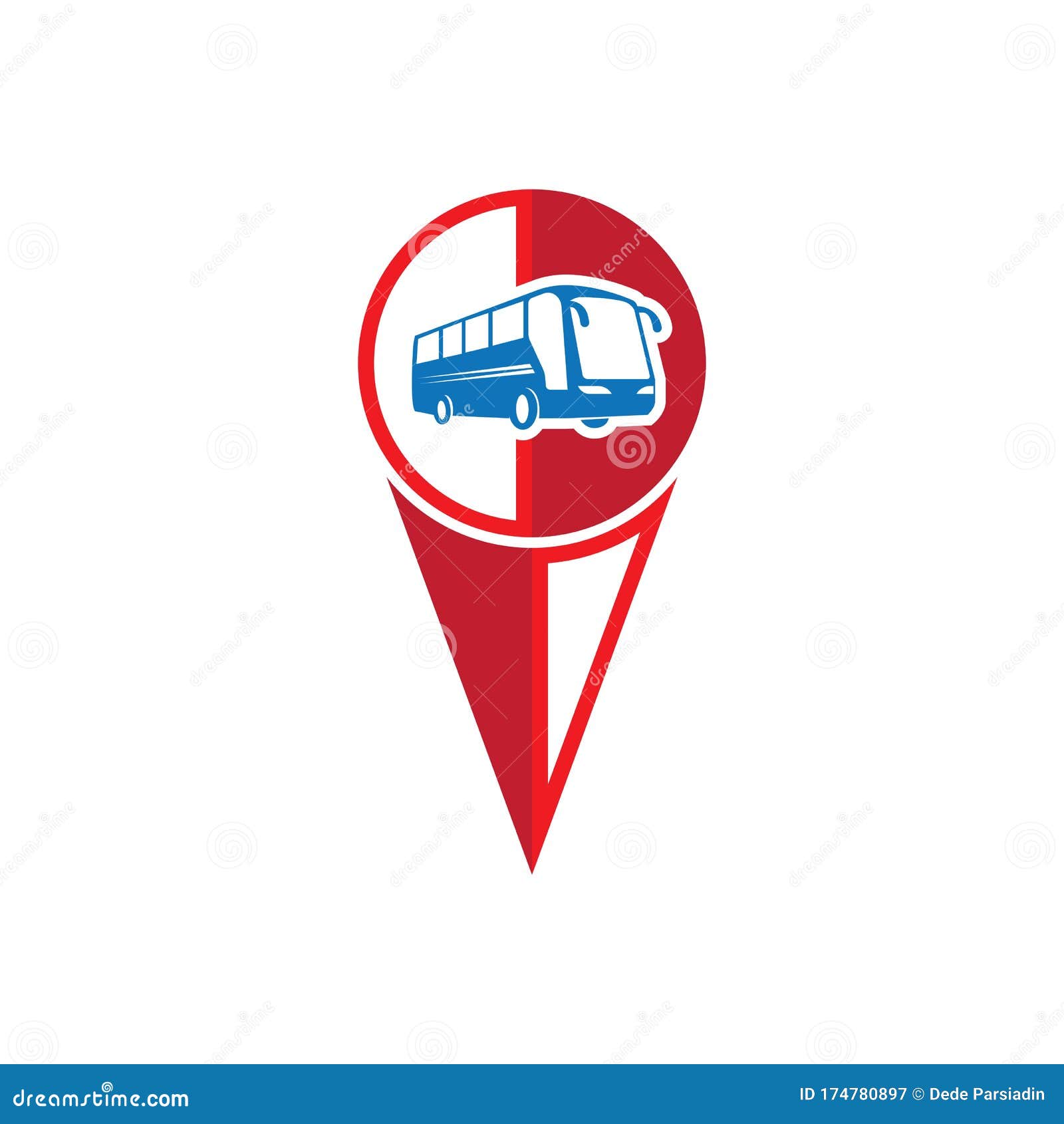 Bus Station Location Map Pointer Sign Stock Vector - Illustration of ...