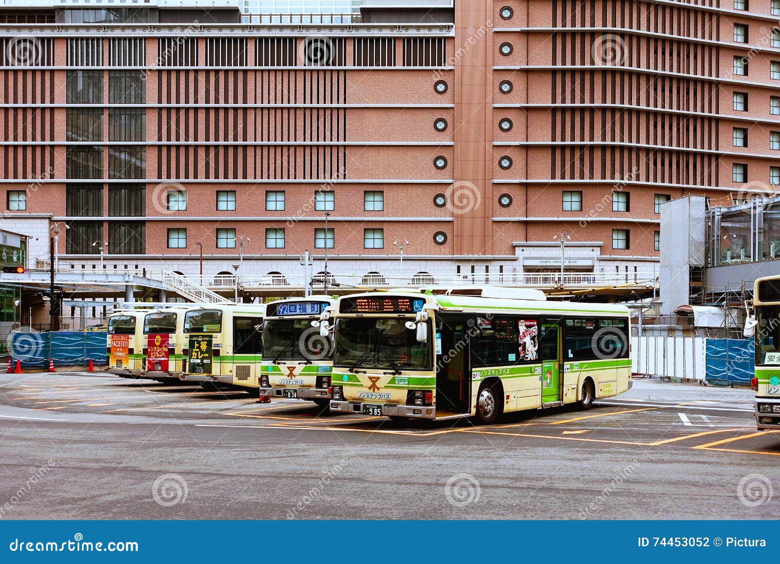 Bus station in Osaka editorial photography. Image of travel - 74453052