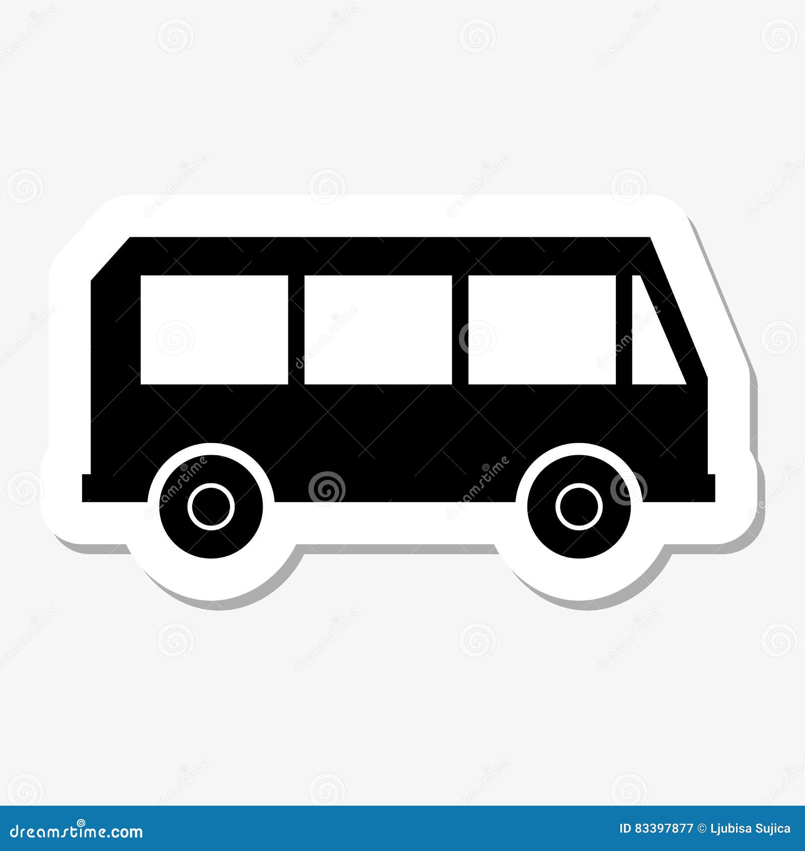 Bus Sticker stock vector. Illustration of sell, sale - 83397877