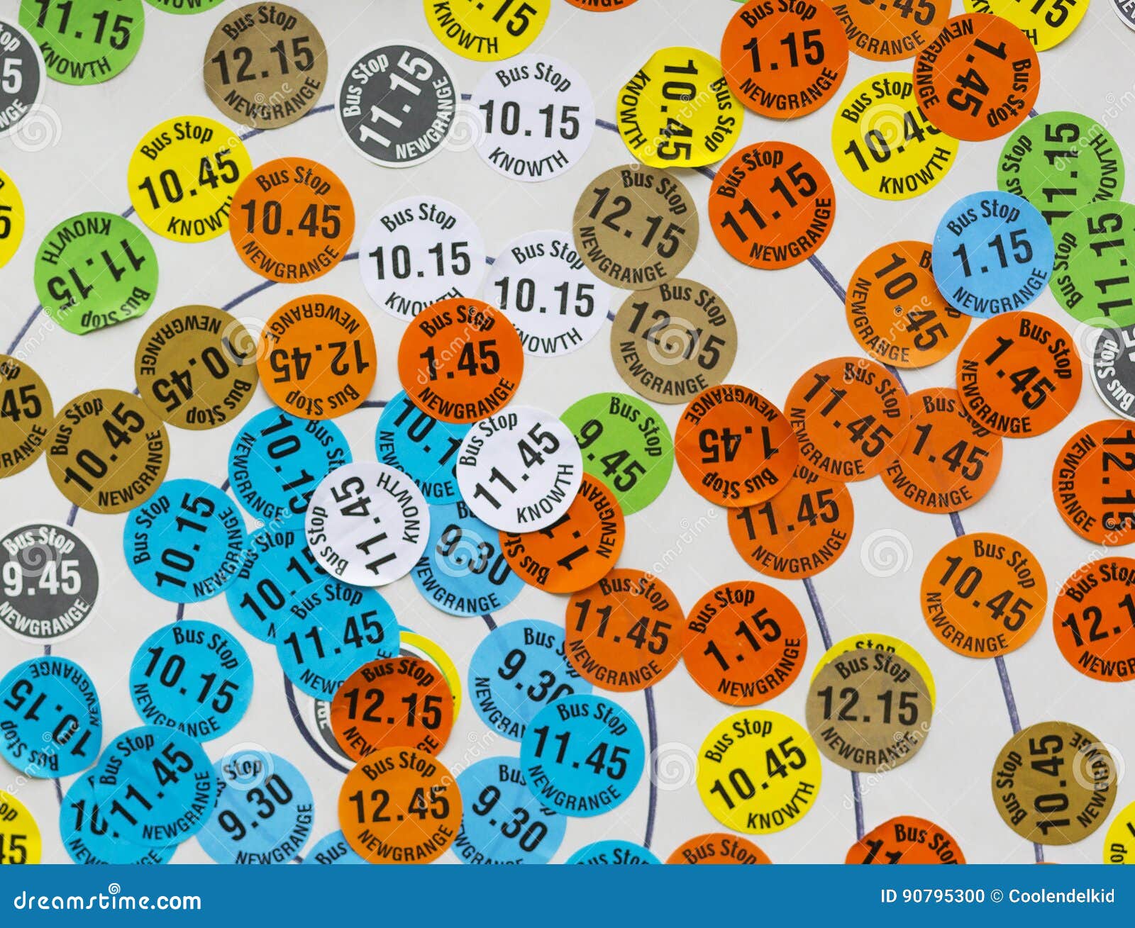 Bus Stickers stock photo. Image of stop, point, dots - 90795300