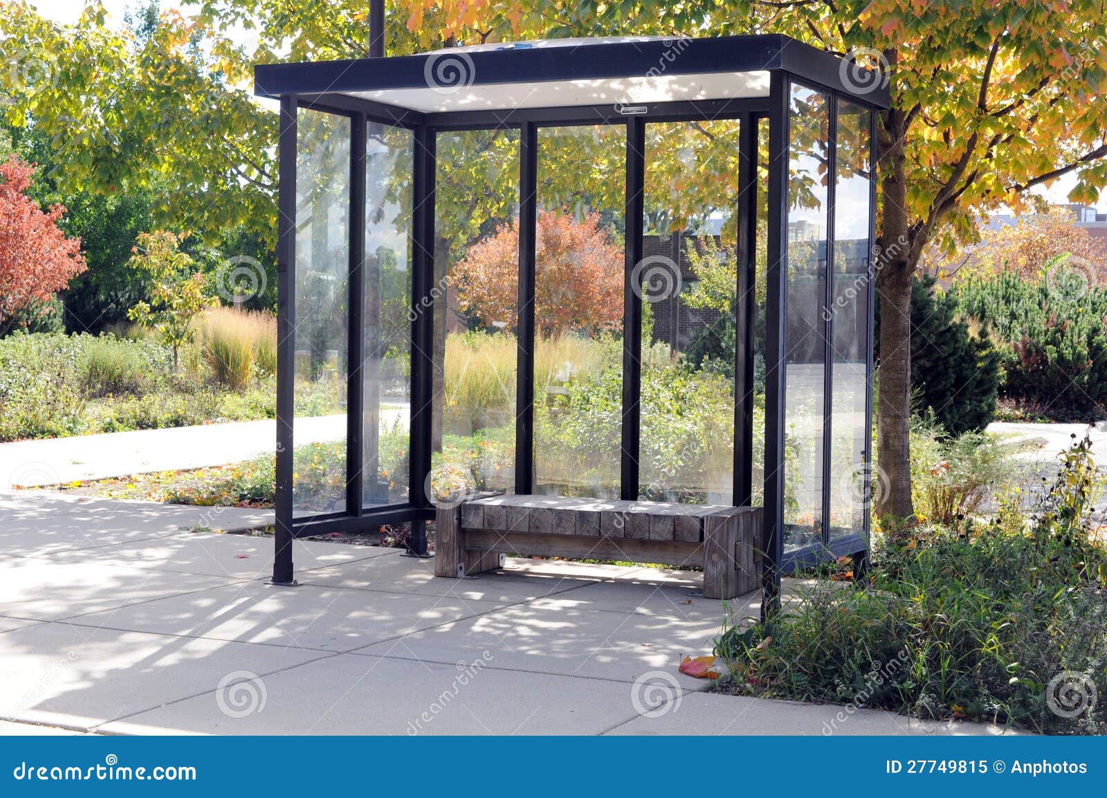 Bus stop stock image. Image of nature, grass, outdoor - 27749815