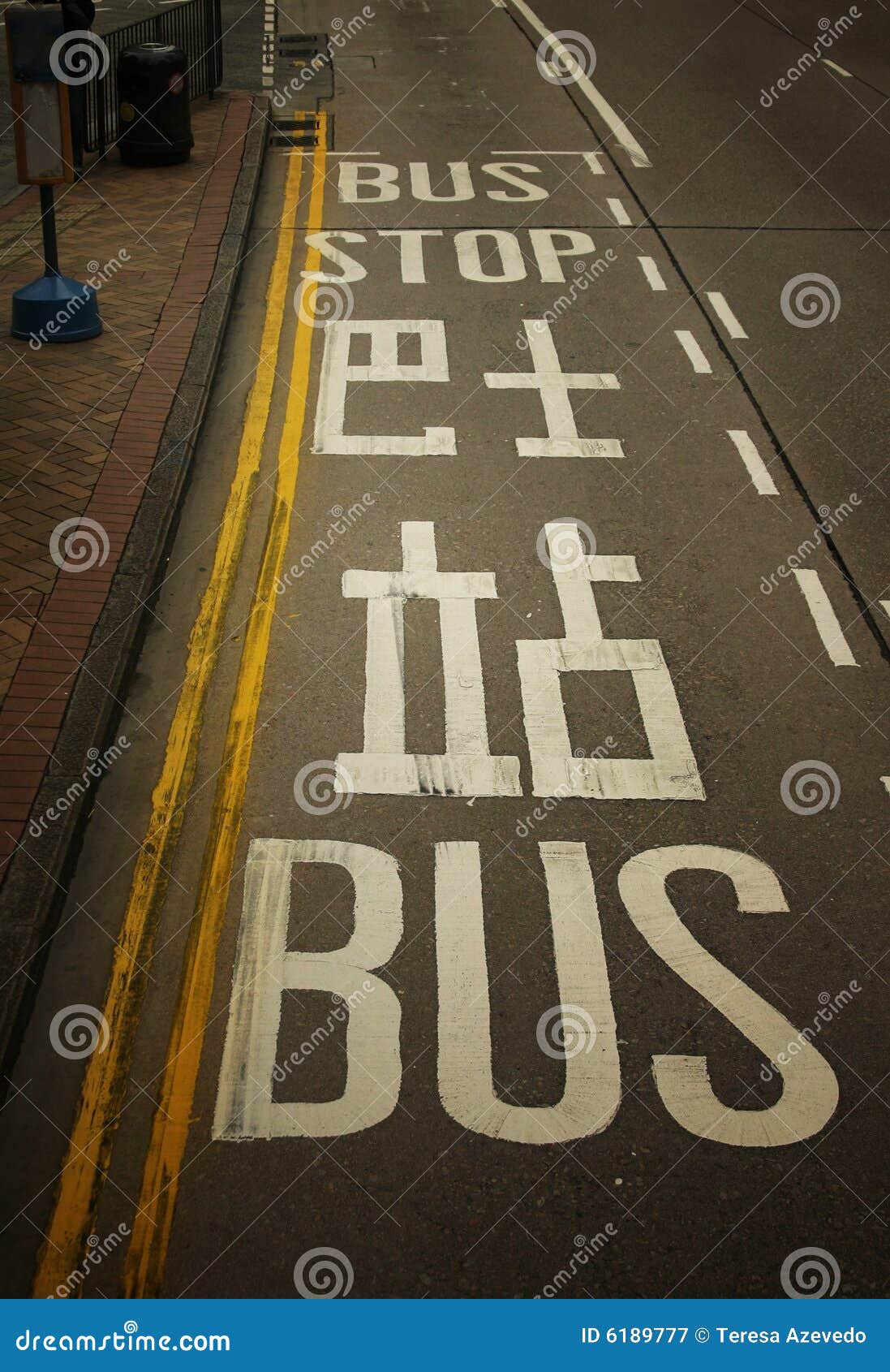 Bus stop stock image. Image of china, vignette, kong, sign - 6189777