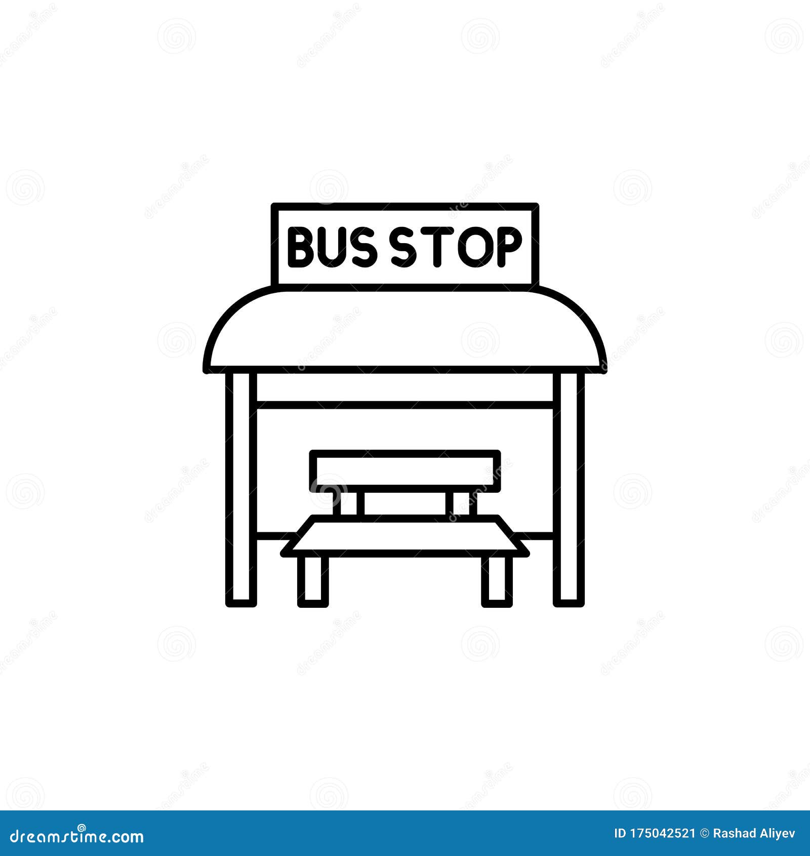 Bus Stop, Bench Icon. Simple Line, Outline Vector Elements of City for ... Bus Stop, Bench Icon. Simple Line, Outline Vector Elements of City for ...