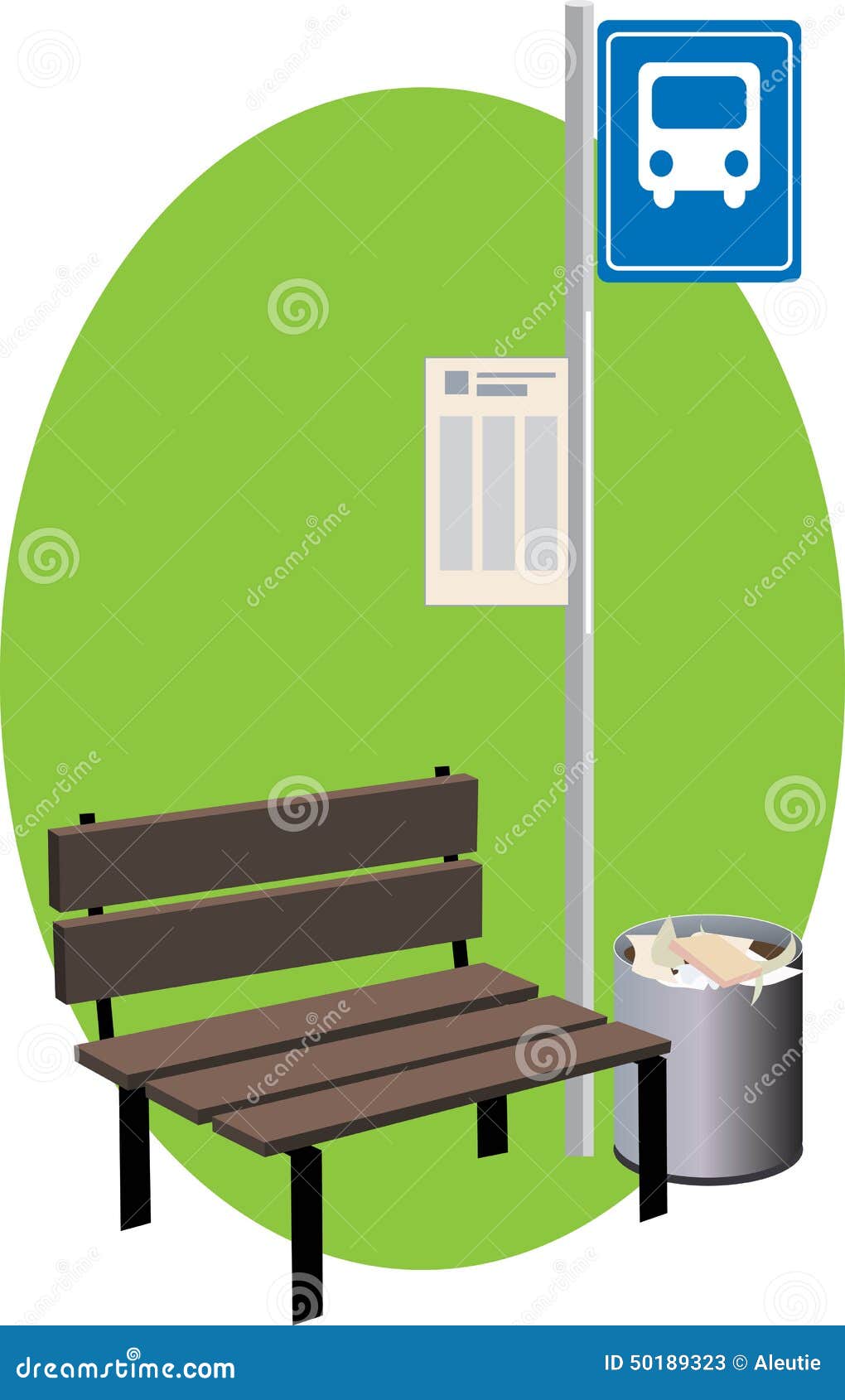 Bus Stop Bench Clipart