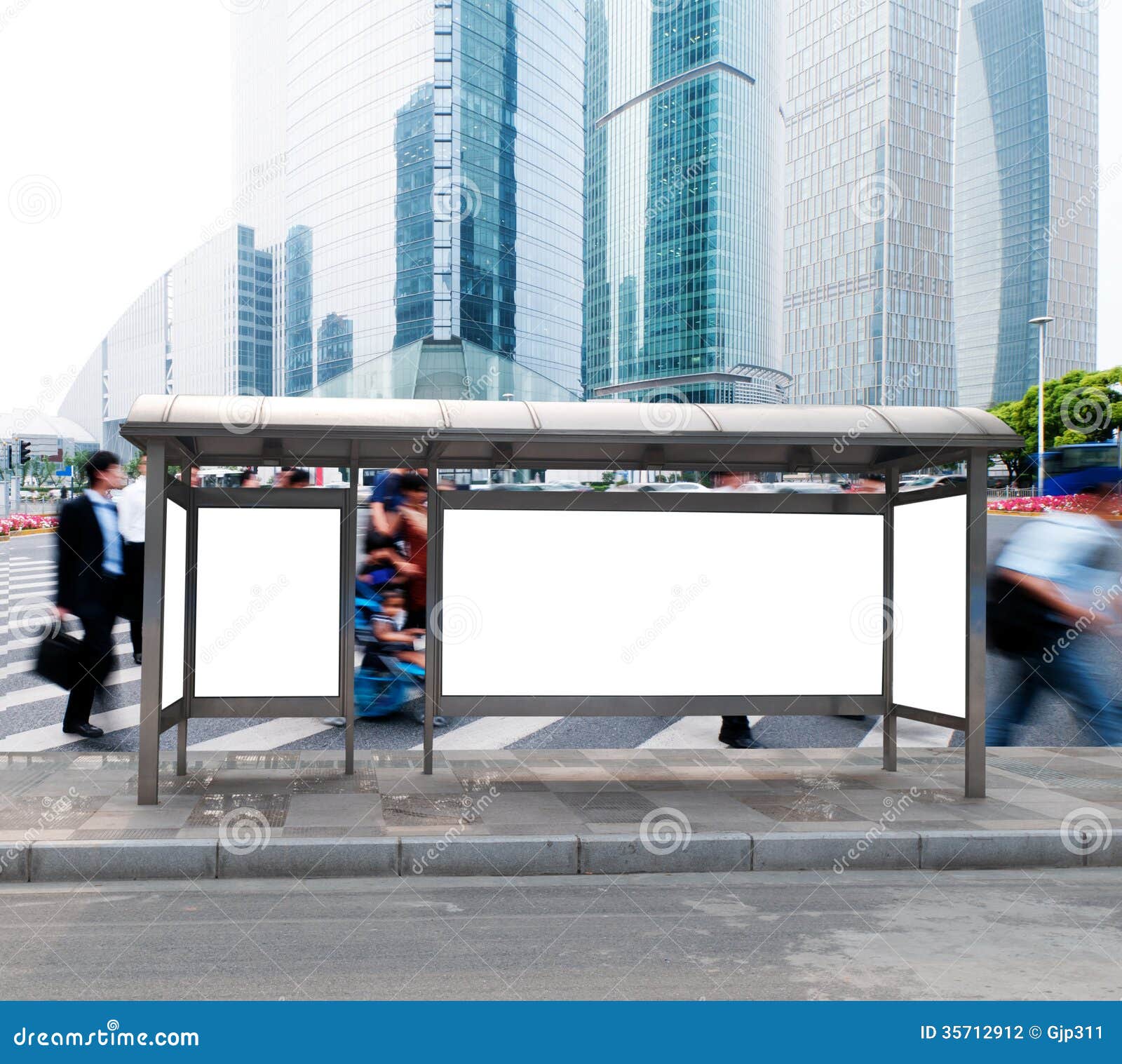 Bus stop billboard stock photo. Image of info, greenery - 35712912