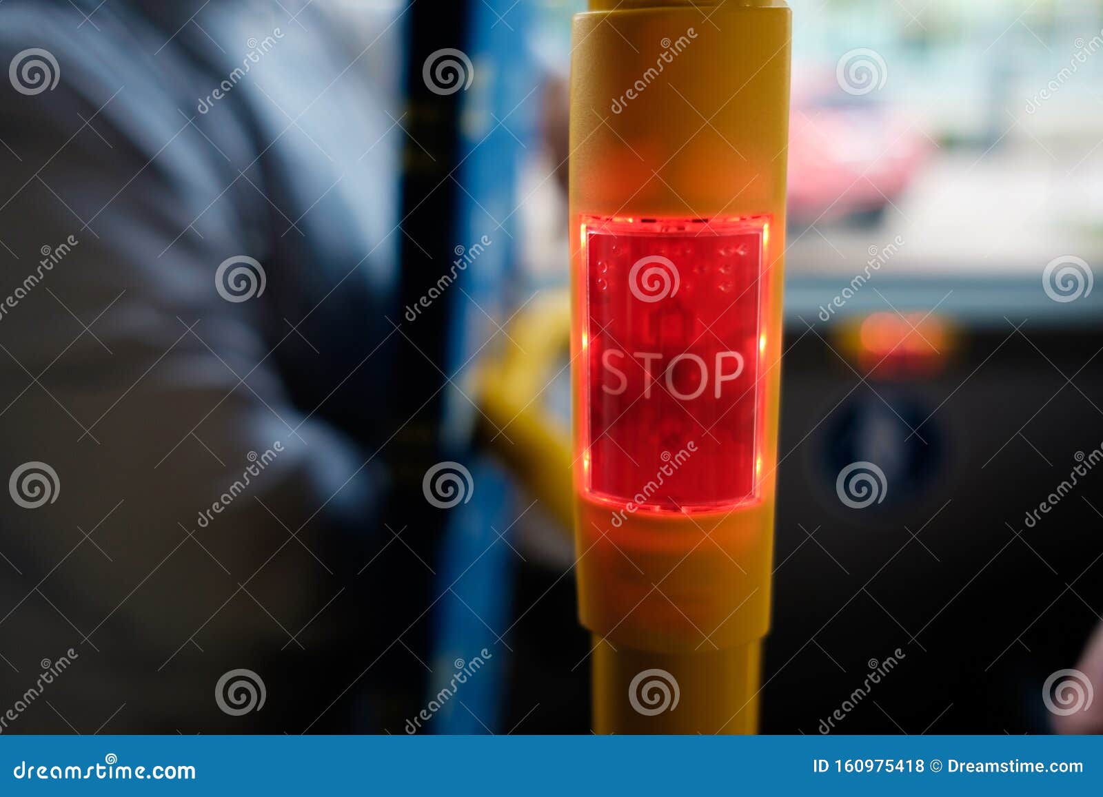 Bus Stop Button for Handicapped People Stock Photo - Image of city ...