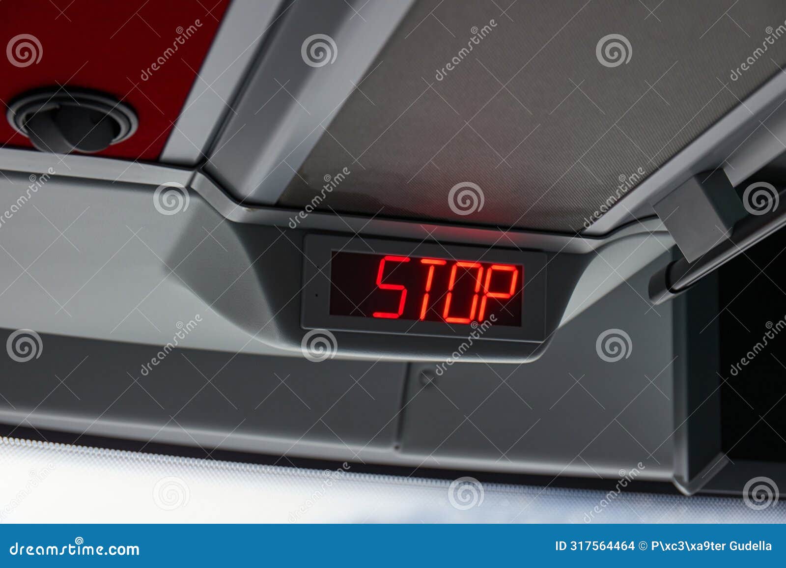 Bus Stop Button Indicator Sign Stock Photo - Image of stop, modern ...