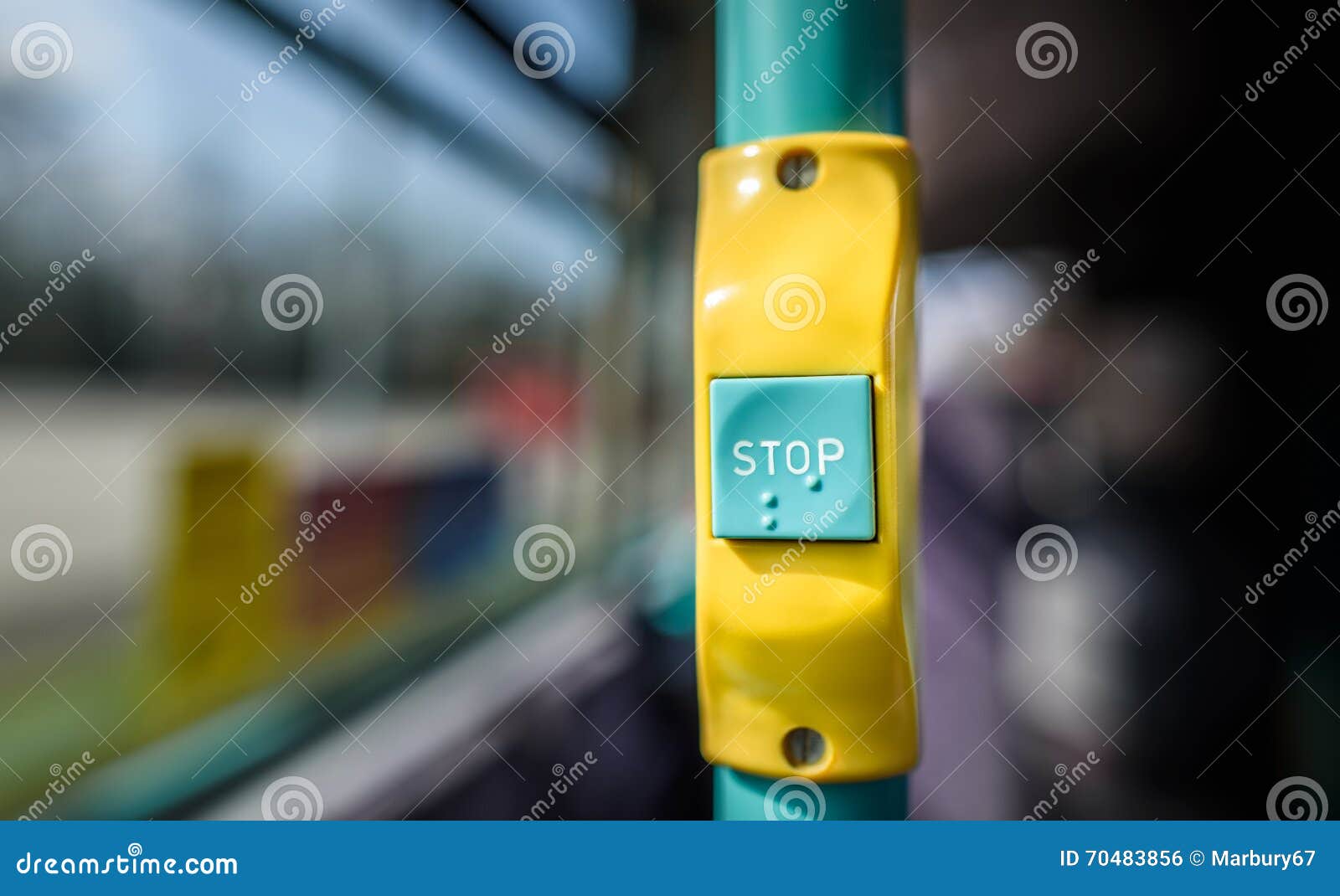 Bus Stop Button stock photo. Image of push, braille, journey - 70483856