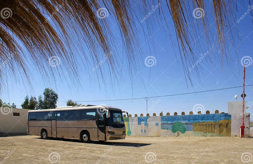 Bus stop in desert stock image. Image of expectation - 27803299