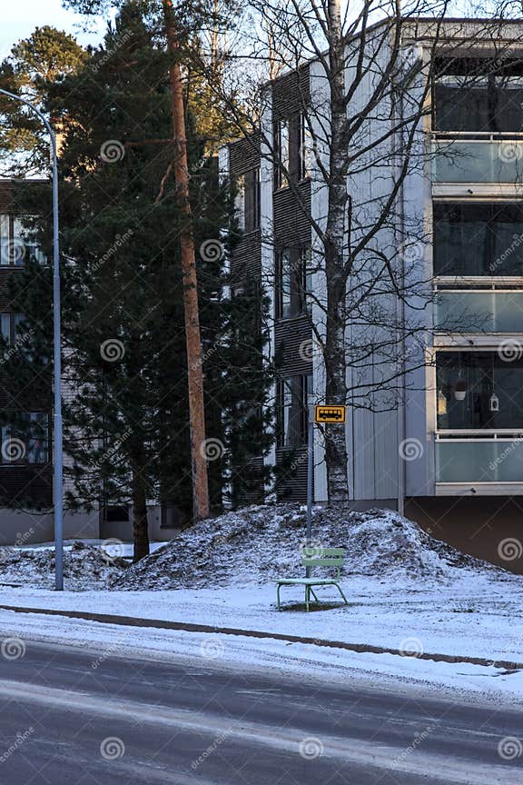 Bus stop in Finland stock photo. Image of holiday, park - 105376164