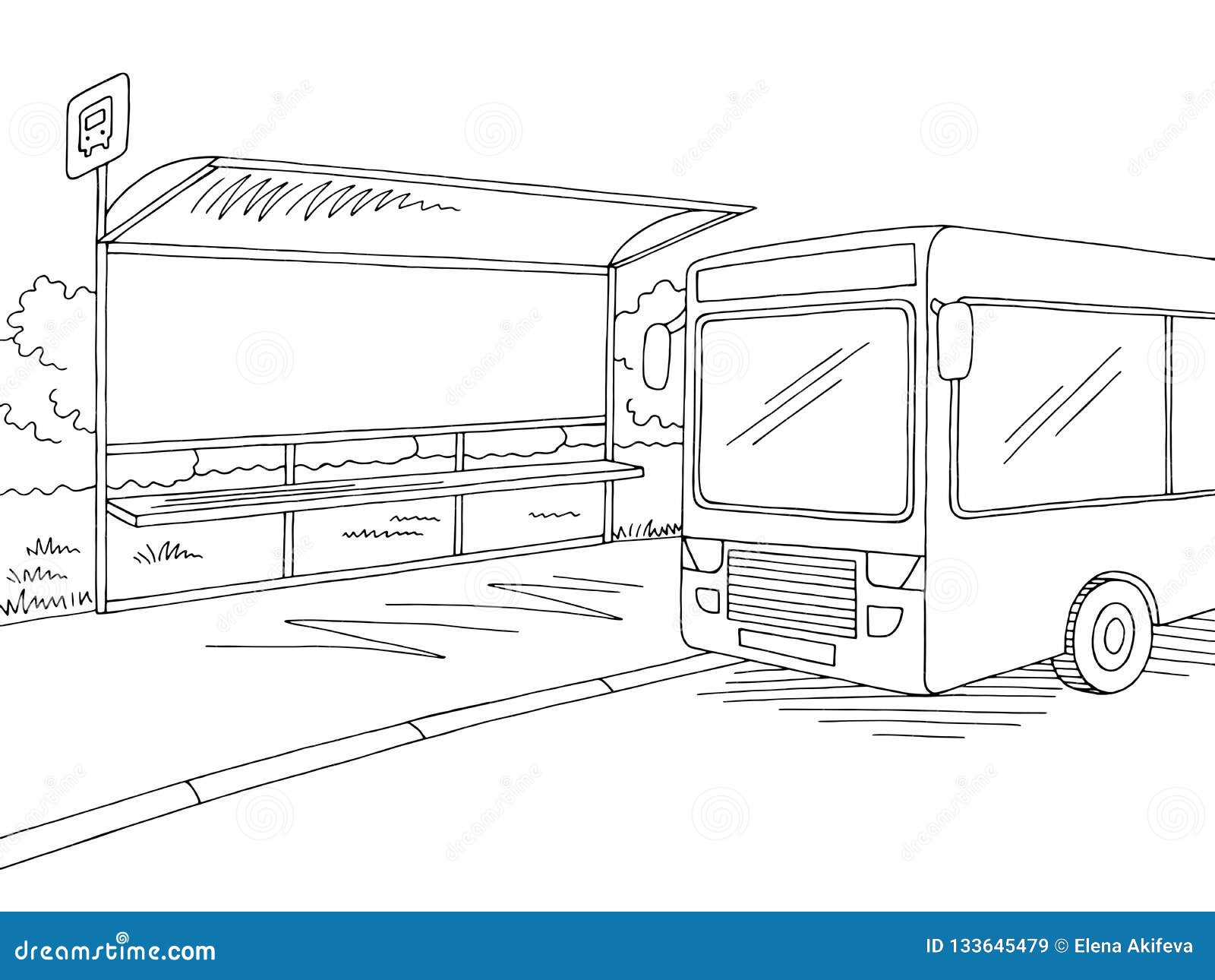 Bus Stop Drawing Easy - pranploaty Bus Stop Drawing Easy - pranploaty