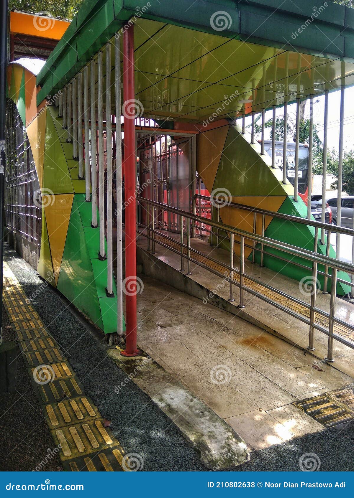Bus stop hallway stock photo. Image of city, wood, transport - 210802638