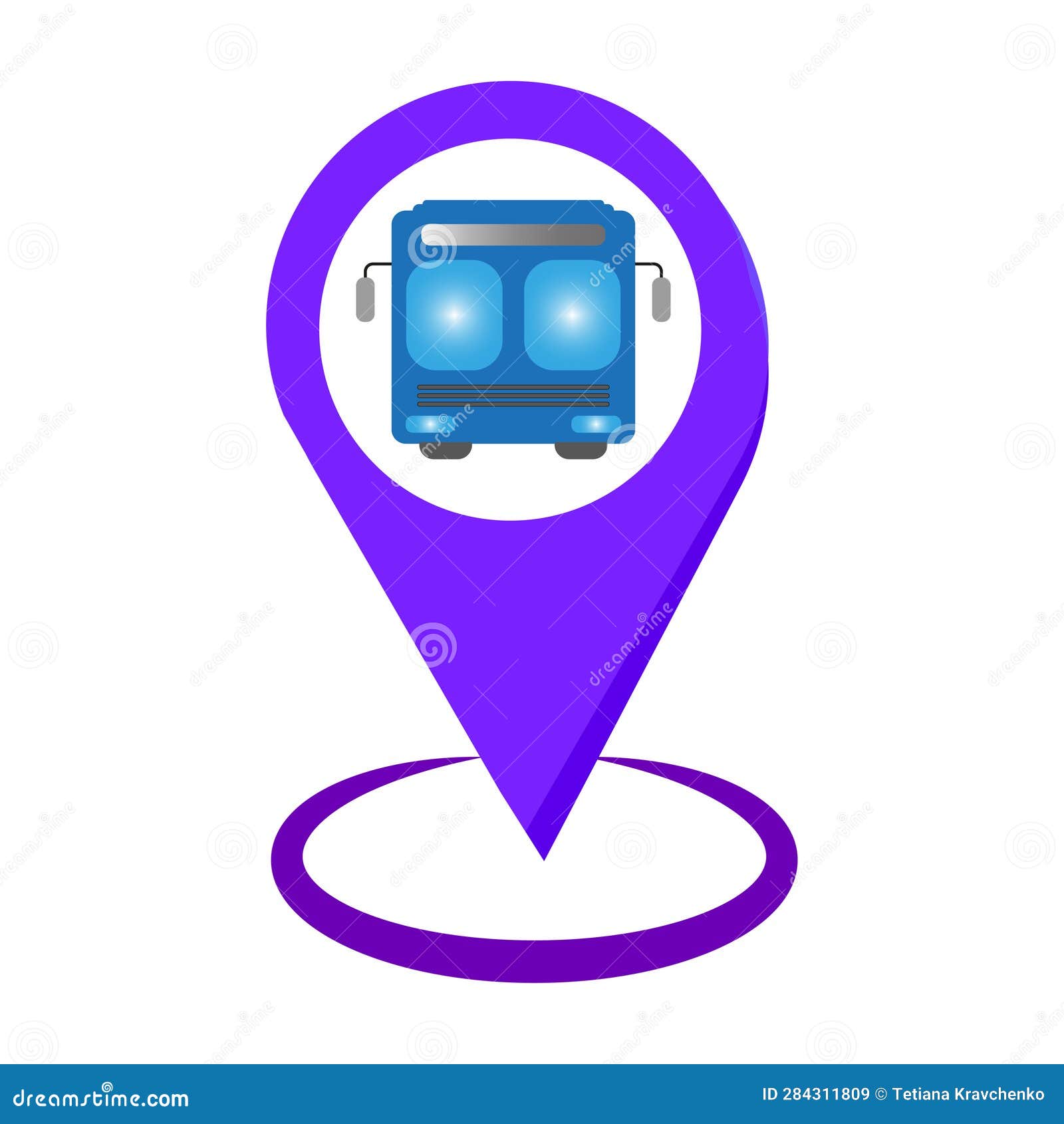 Bus Stop Icon. Designated Place for Passengers. Vector Illustration ...