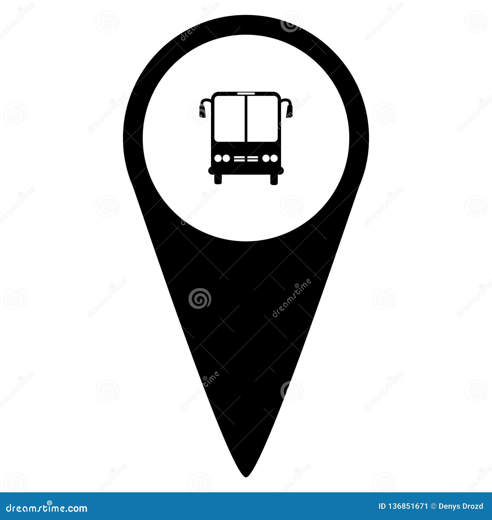 Bus Stop Icon, Bus Station Vector Illustration Icon. Stock Vector ...