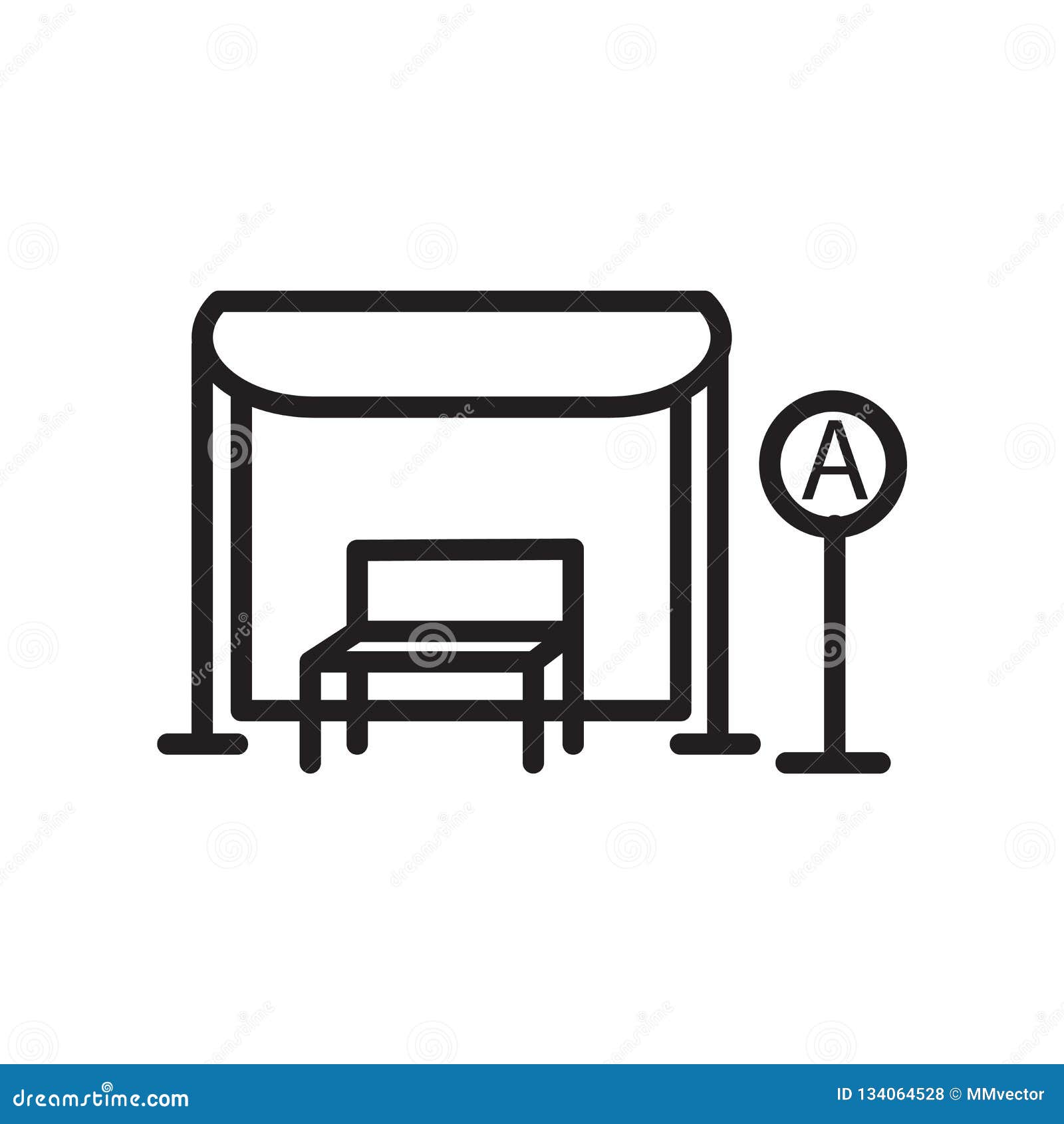 Bus Stop Icon Vector Isolated on White Background, Bus Stop Sign ...