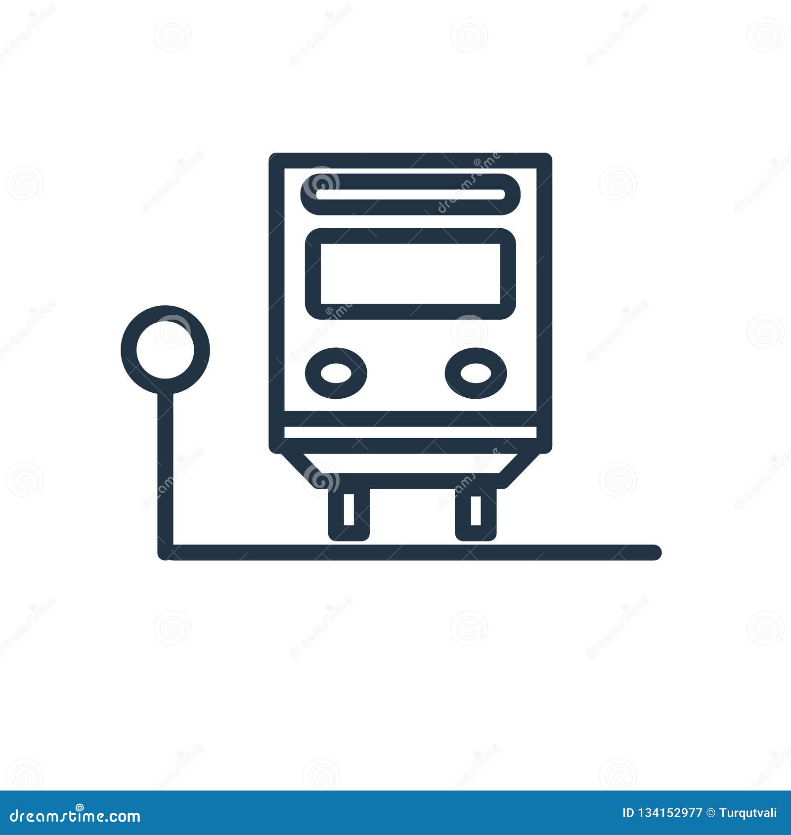 Bus Stop Icon Vector Isolated on White Background, Bus Stop Sign Stock ...