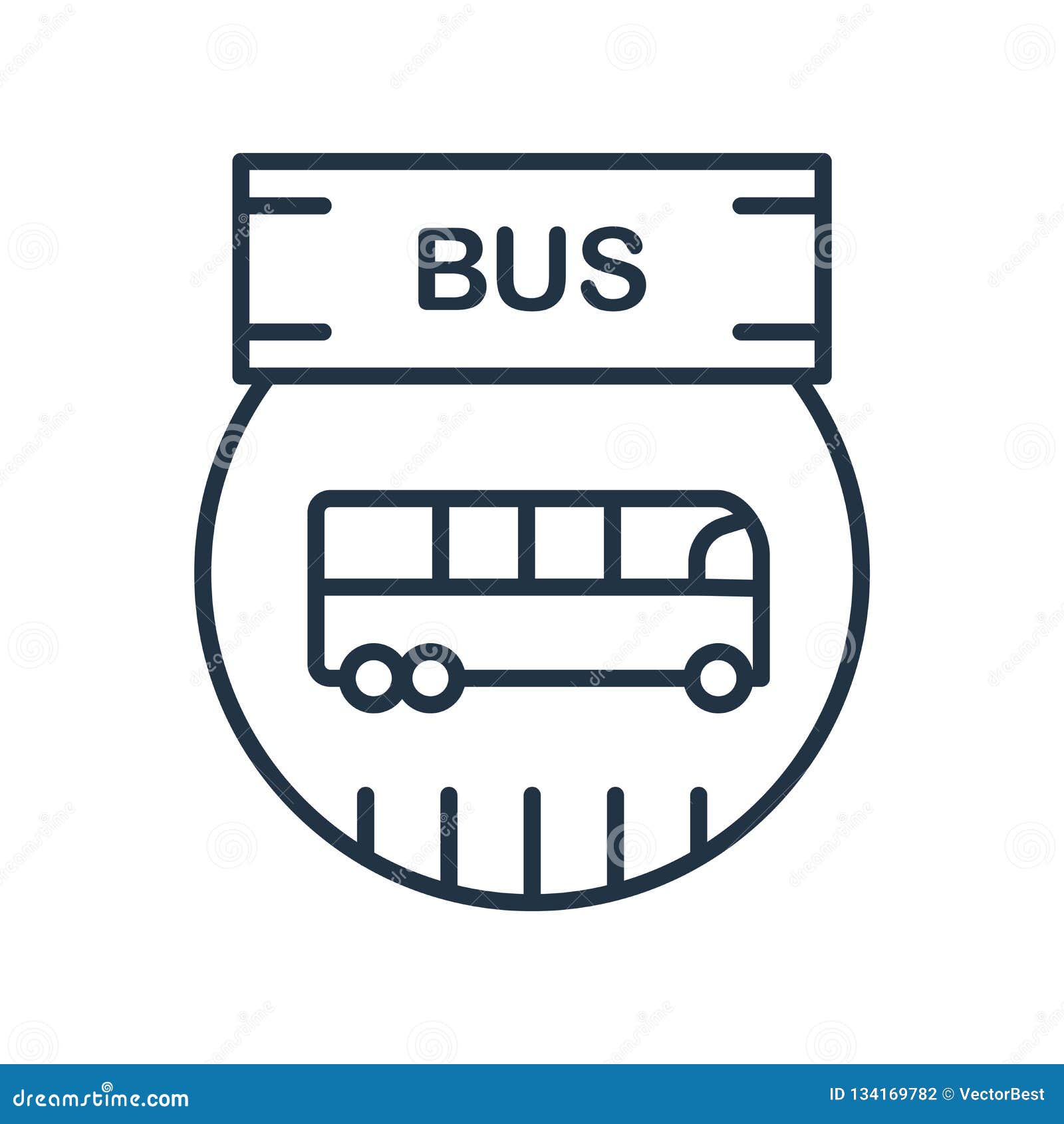 Bus Stop Icon Vector Isolated on White Background, Bus Stop Sign Stock ...